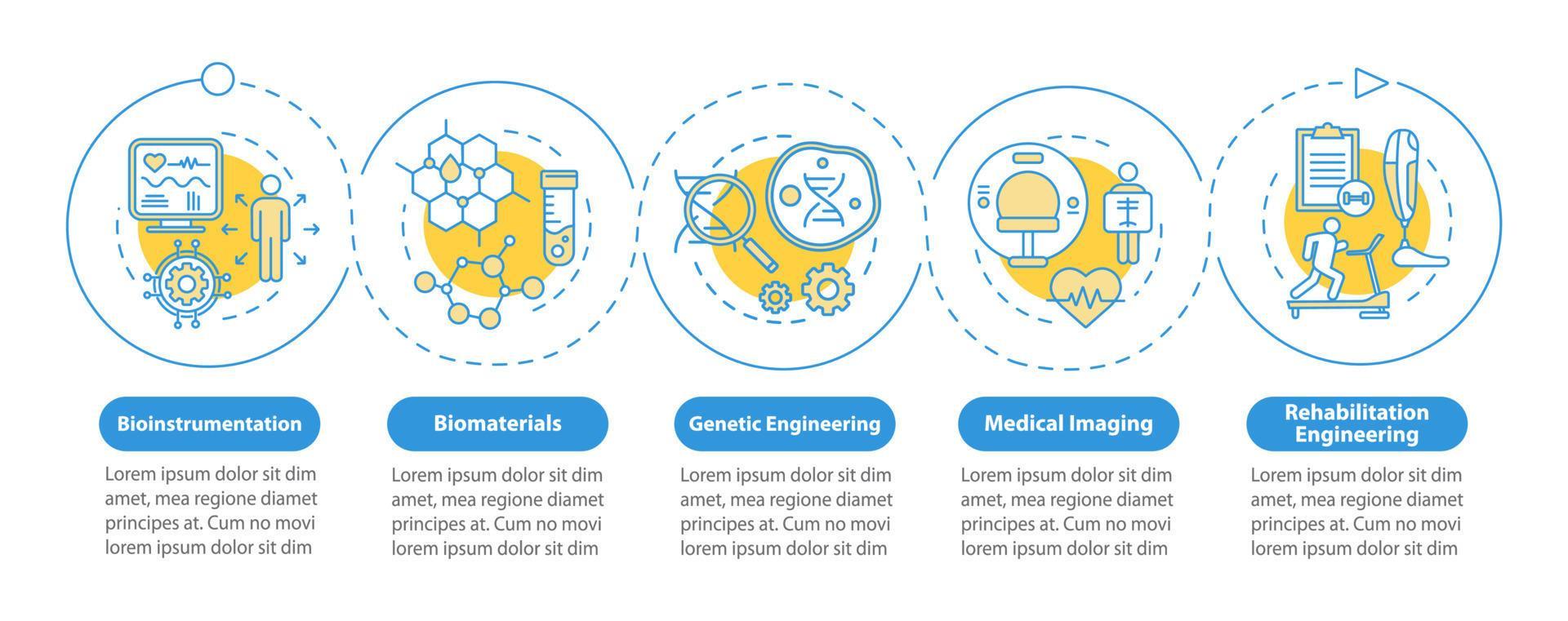 Bioengineering vector infographic template. Business presentation design elements ...