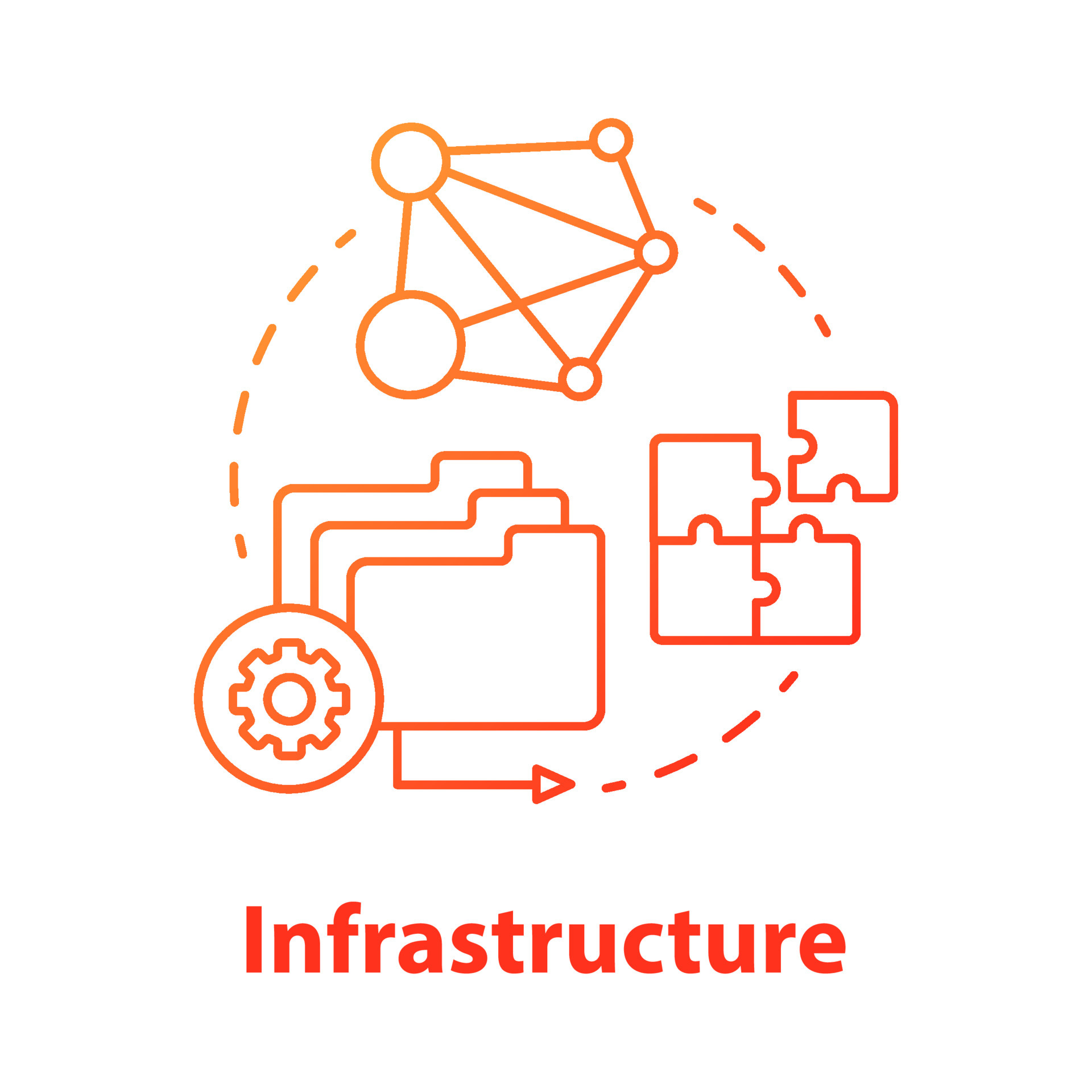 Infrastructure Concept Icon Software Development Tools Idea Thin Line Illustration Mobile
