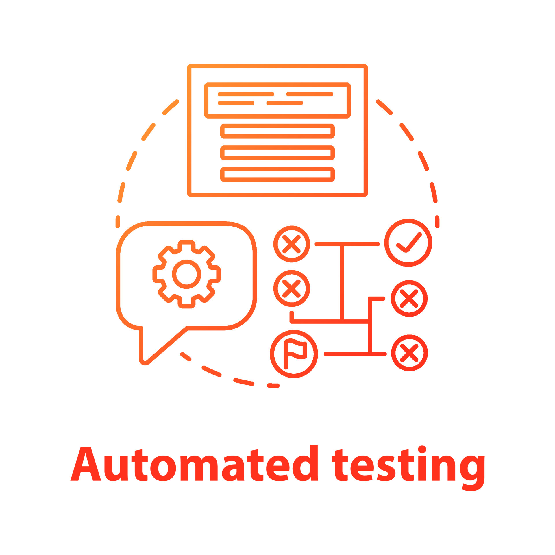 Automated Testing Concept Icon Software Development Tools Idea Thin