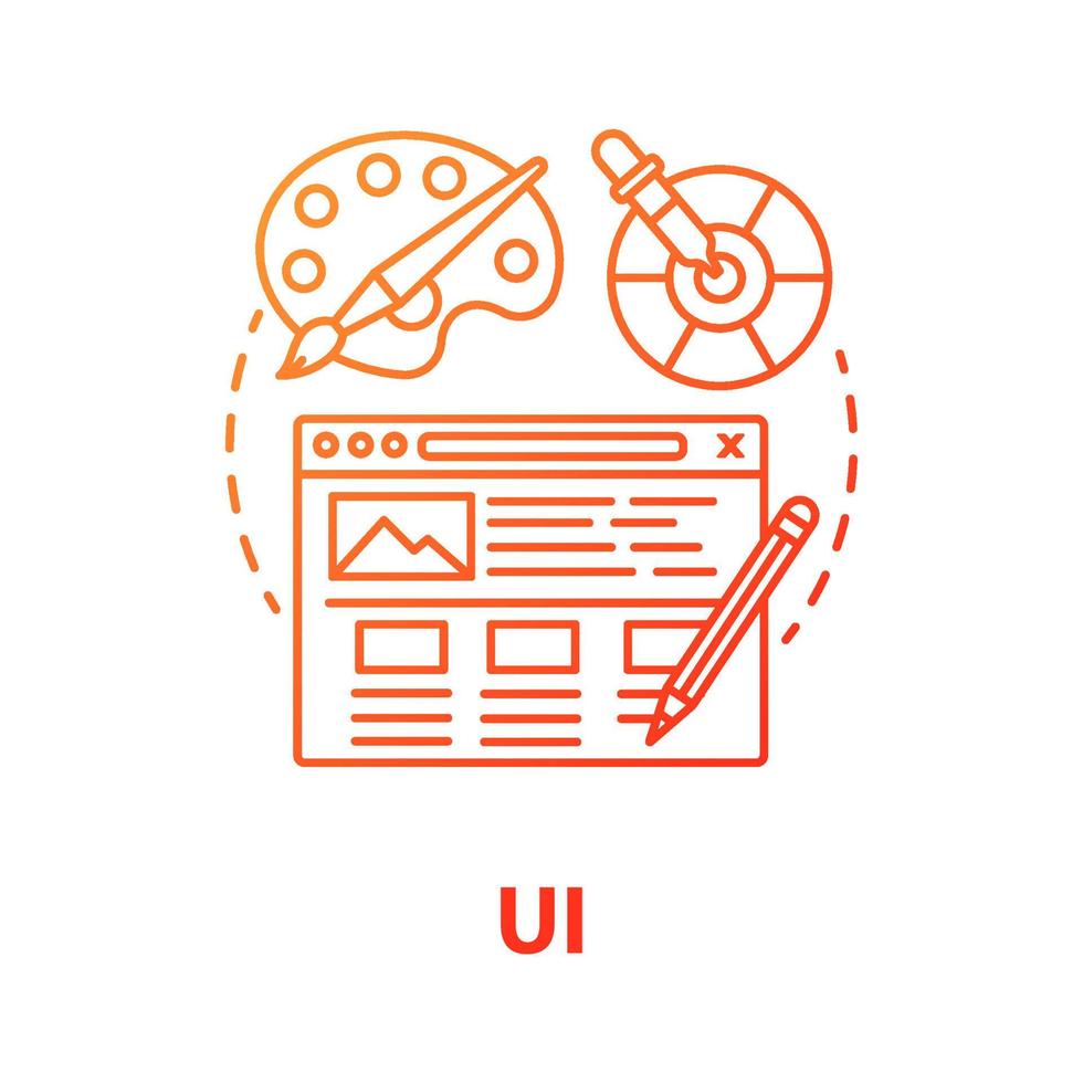Ui Concept Icon Software Creative Interface Development Idea Thin Line