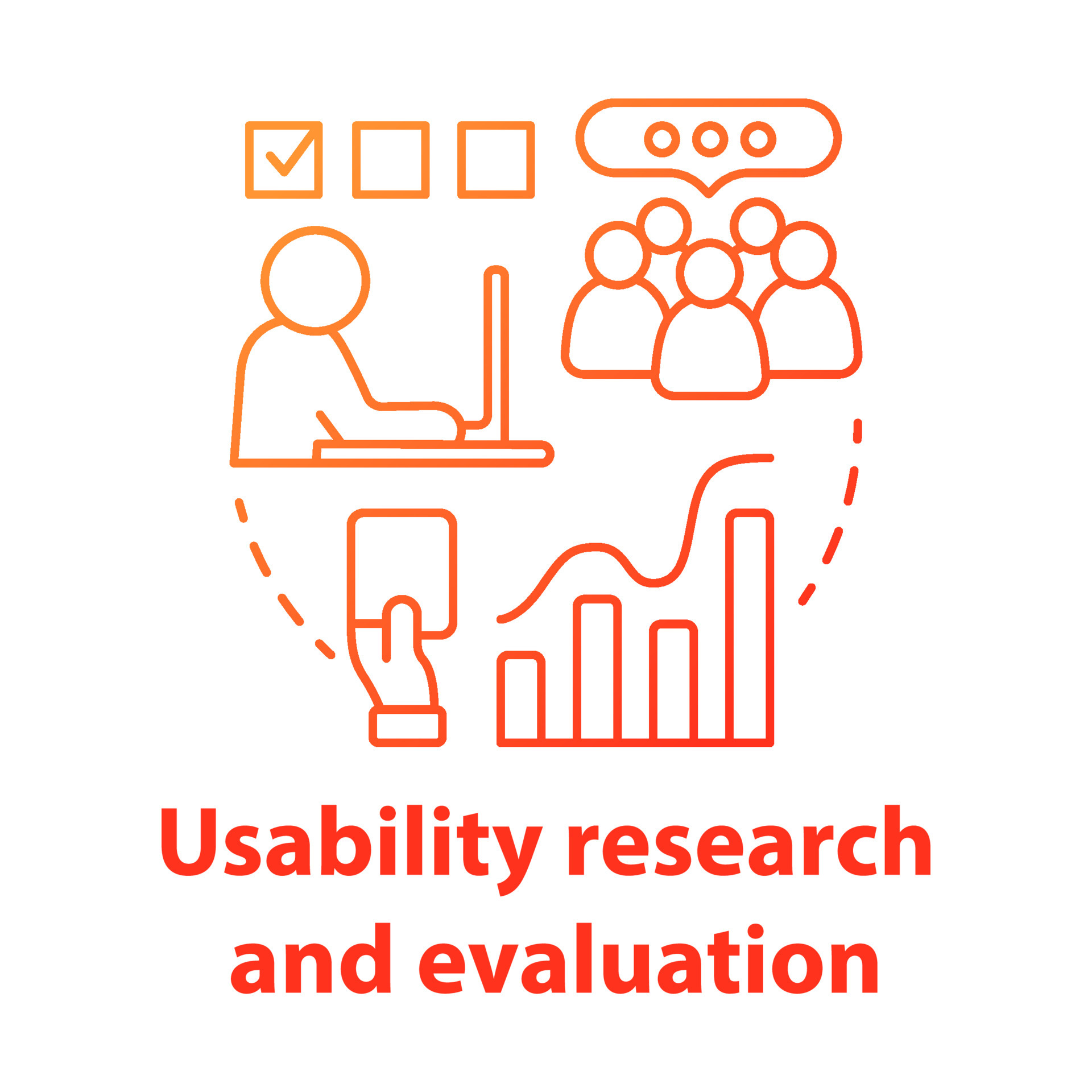 Usability research and evaluation concept icon. Software development ... Usability research and evaluation concept icon. Software development ...