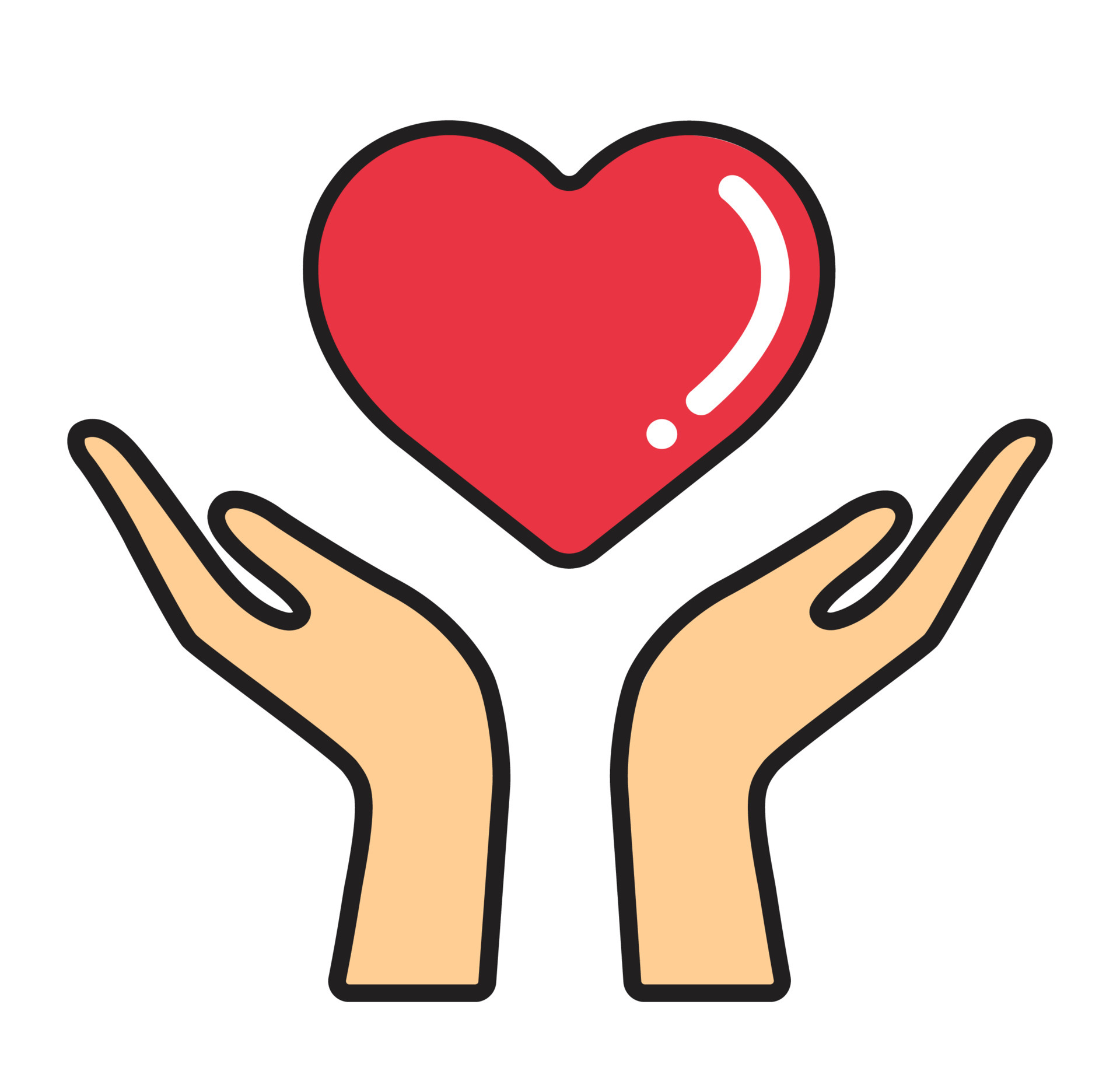hands holding heart icon. simple outline hands holding heart vector ... hands holding heart icon. simple outline hands holding heart vector ...