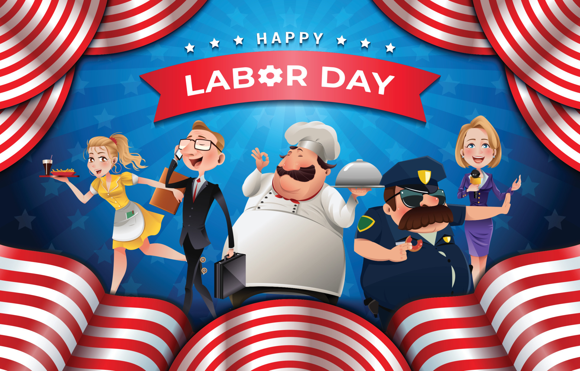 Happy Labor Day Concept 4455145 Vector Art at Vecteezy Happy Labor Day Concept 4455145 Vector Art at Vecteezy