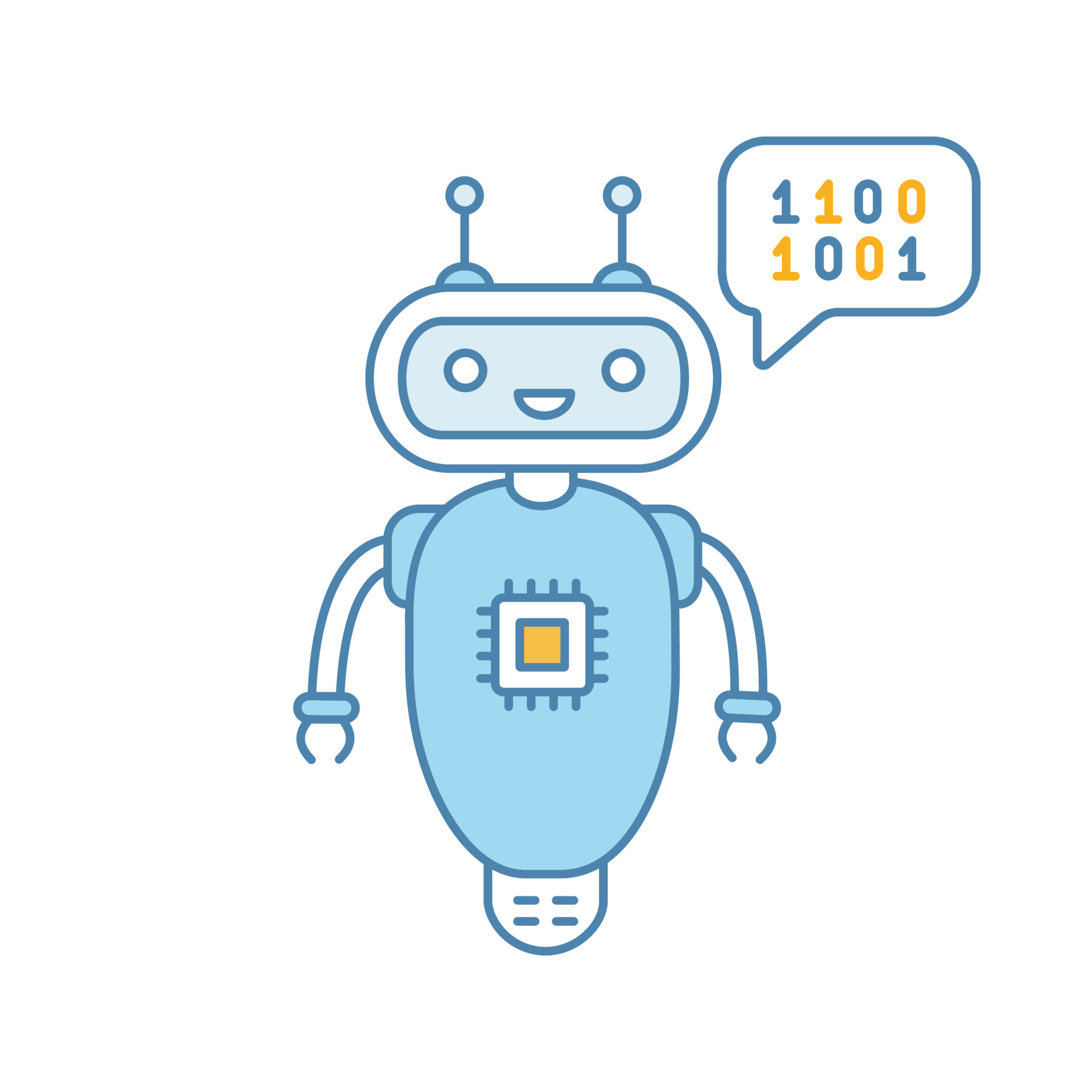 Chatbot Coding Color Icon Talkbot With Chip Insert Codebot Code