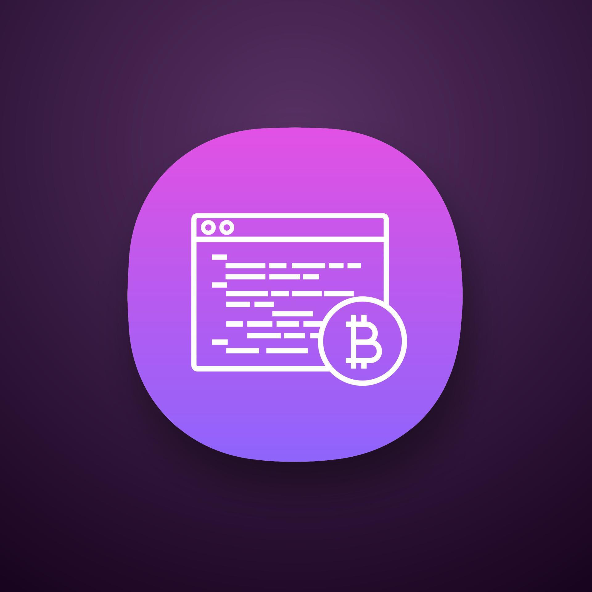 Bitcoin Mining Software App Icon Ui Ux User Interface Blockchain