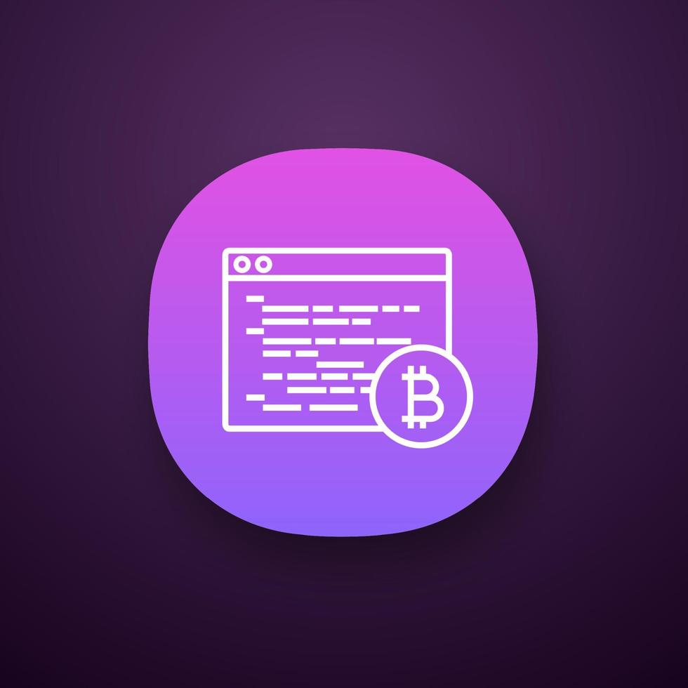 Bitcoin Mining Software App Icon Ui Ux User Interface Blockchain Coding Crypto Mining