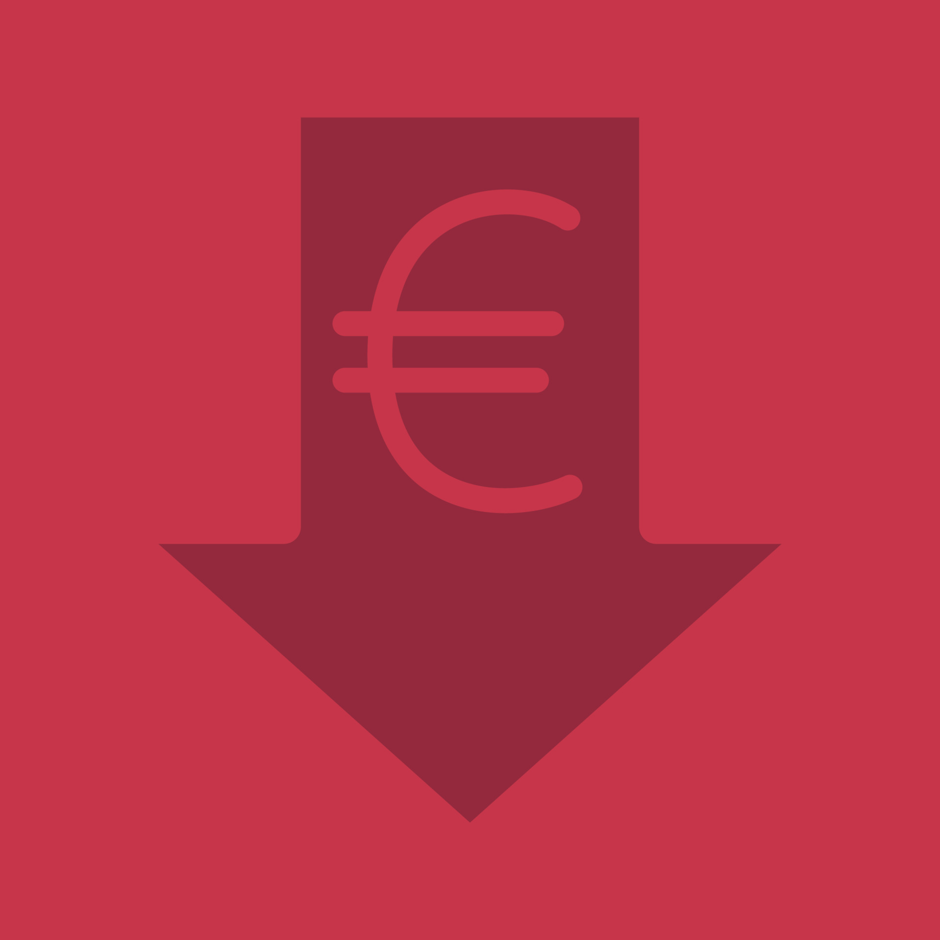 Euro Rate Falling Glyph Color Icon Silhouette Symbol European Union euro-rate-falling-glyph-color-icon-silhouette-symbol-european-union