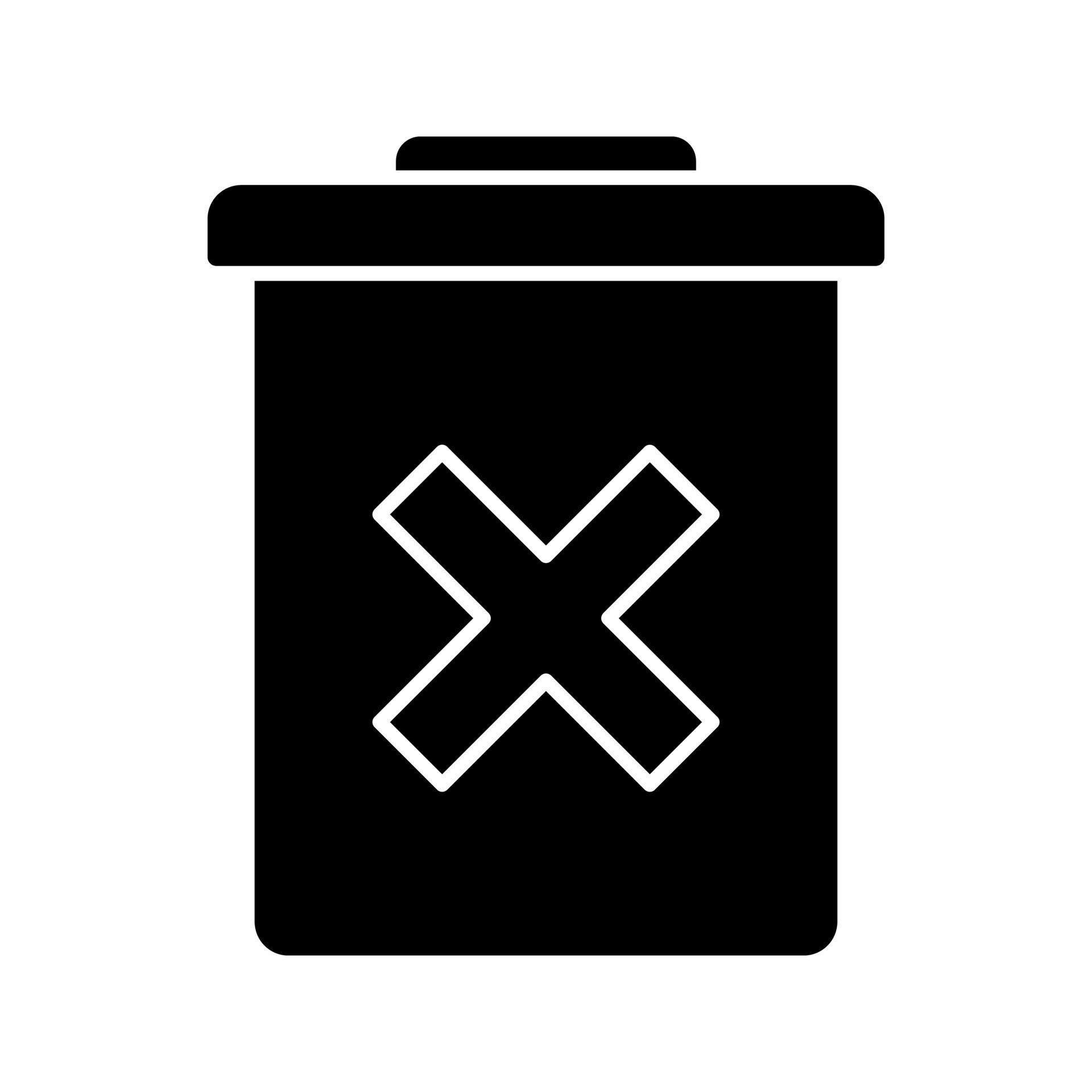 Delete forever button glyph icon. Silhouette symbol. Dustbin.Garbage ... Delete forever button glyph icon. Silhouette symbol. Dustbin.Garbage ...