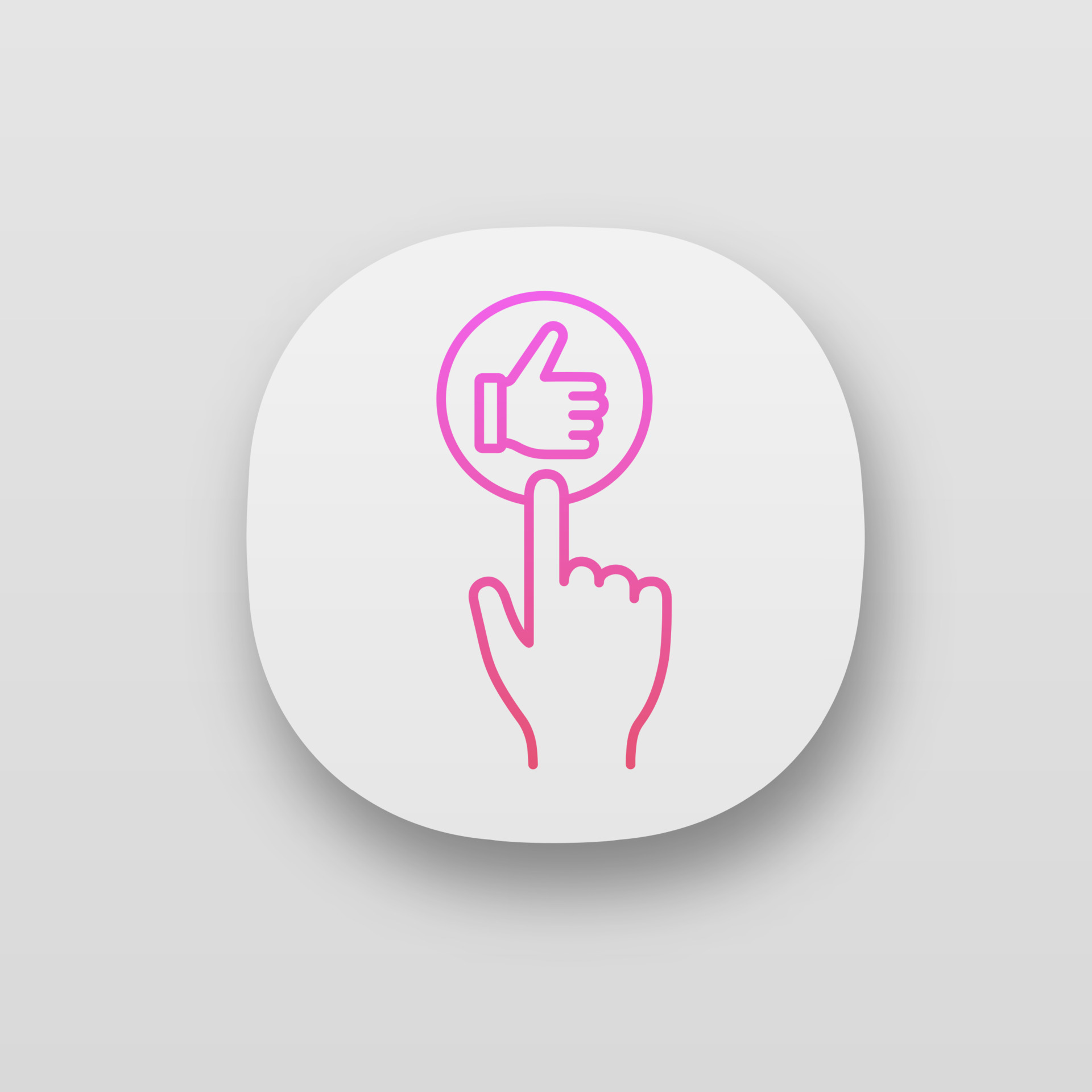 Like Button Click App Icon Ui Ux User Interface Thumbs Up Hand