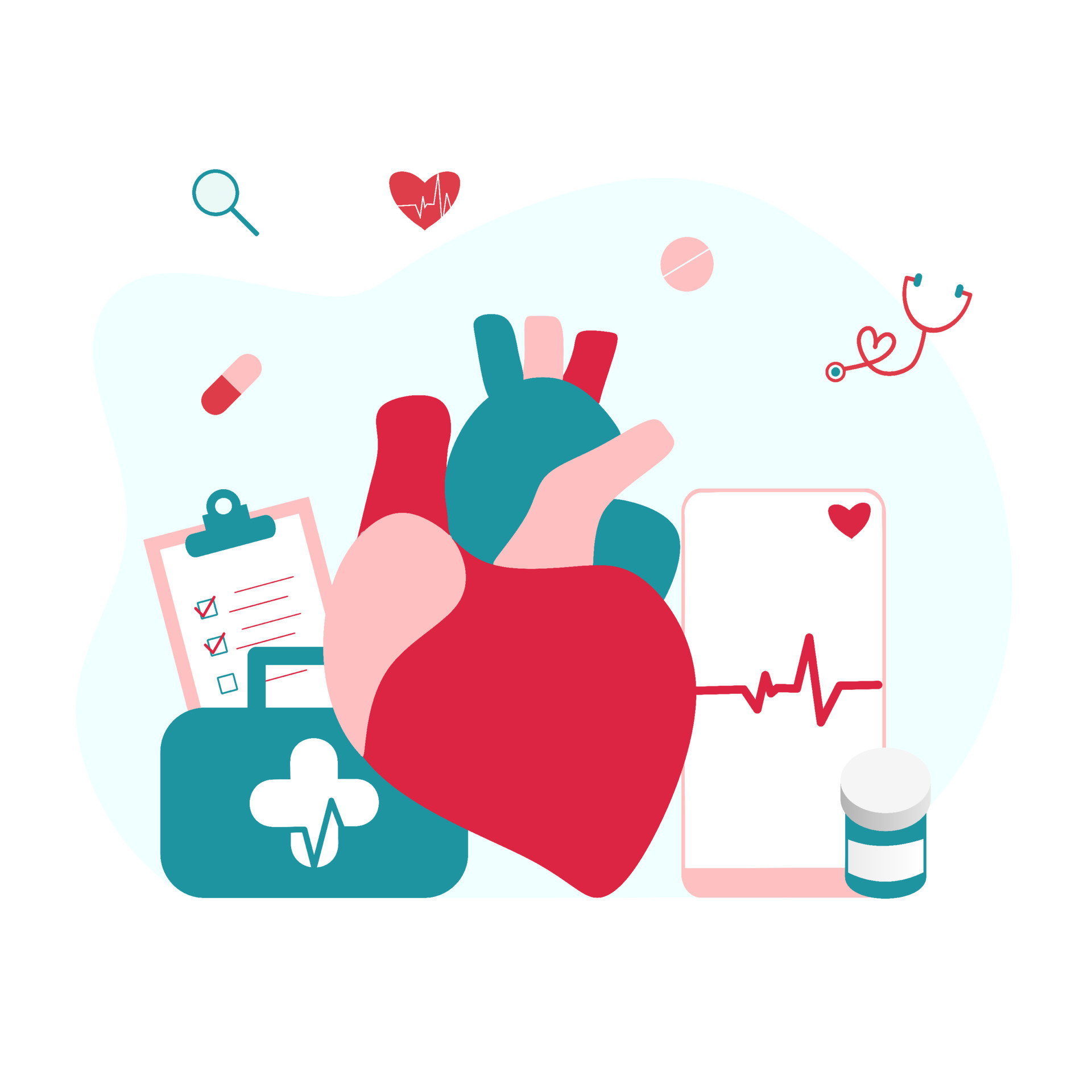 Modern Heart Medication Heart Disease Research Concept Cardiologist