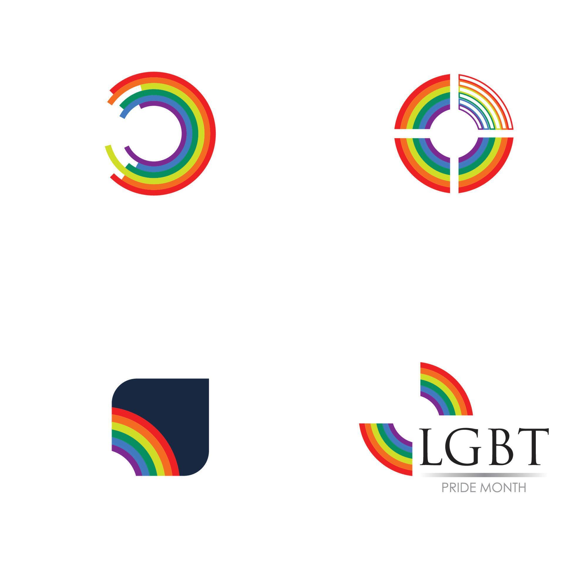 vector illustration of LGBT logo symbol template - vector 4463177 ...