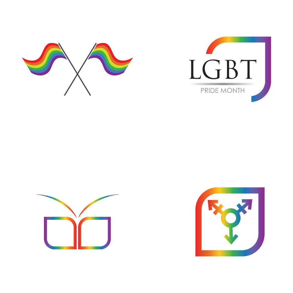 vector illustration of LGBT logo symbol template - vector 4463184 ...