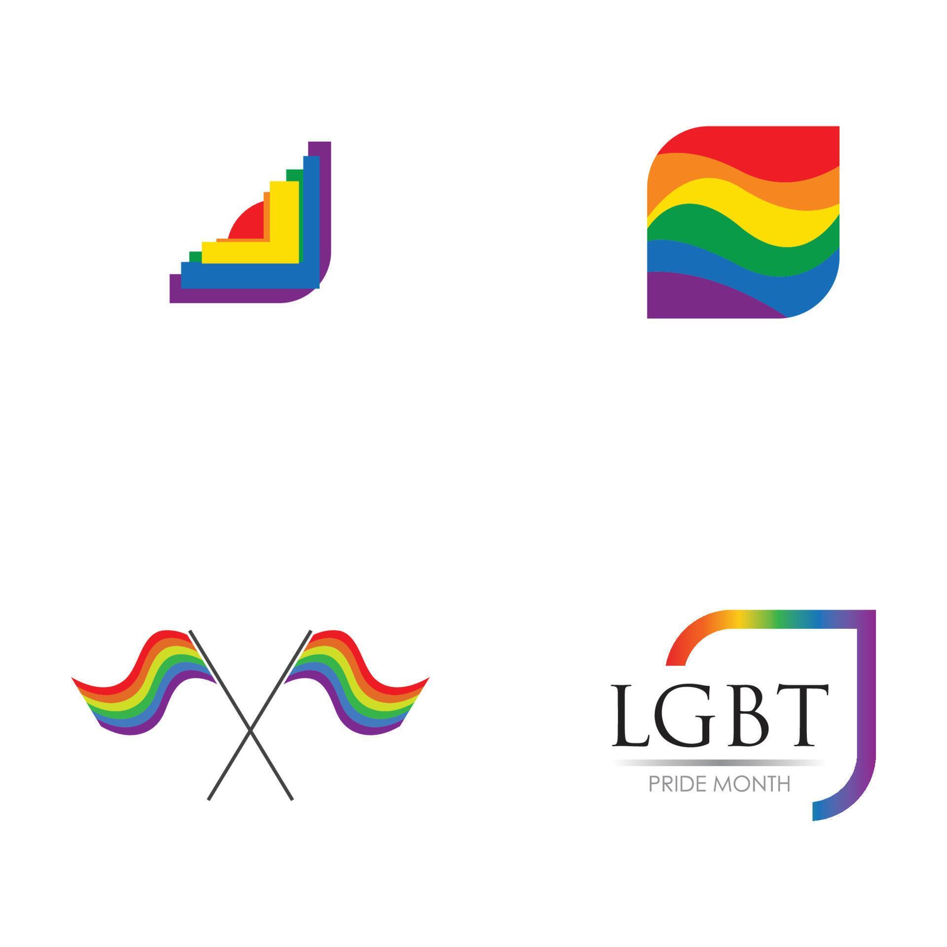 vector illustration of LGBT logo symbol template - vector 4463199 ...