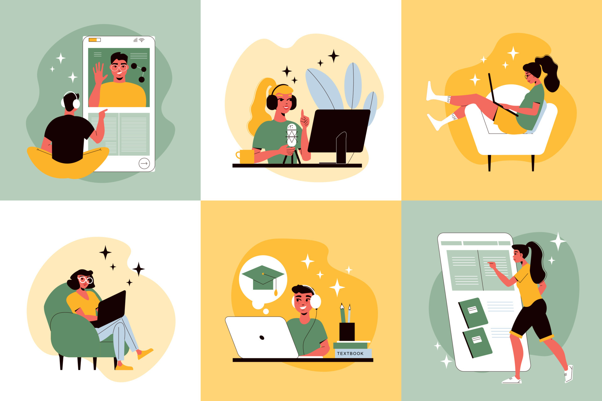 Distance Learning Design Concept 4463438 Vector Art at Vecteezy