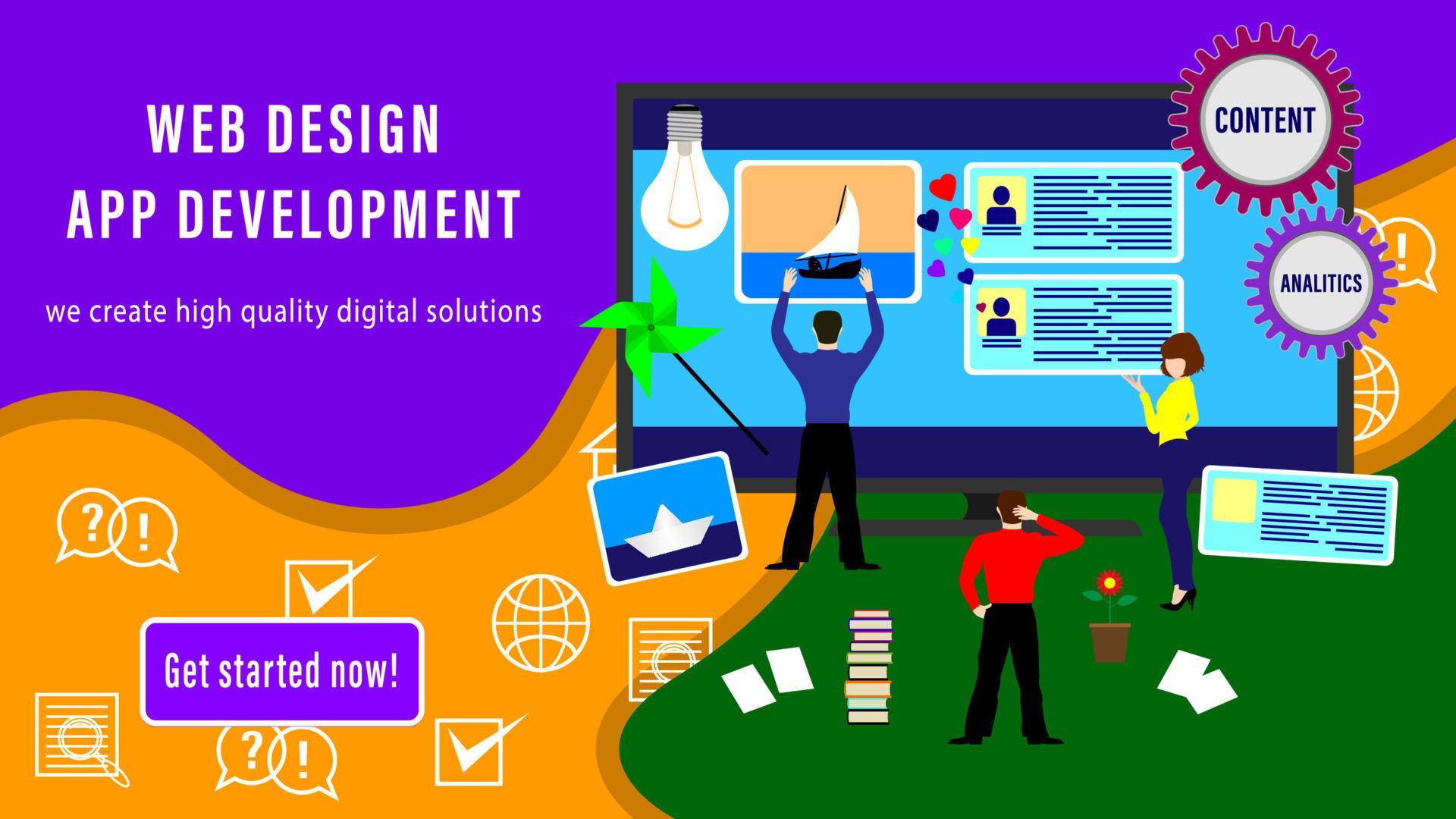 Web Design App Development Background 4466639 Vector Art at Vecteezy
