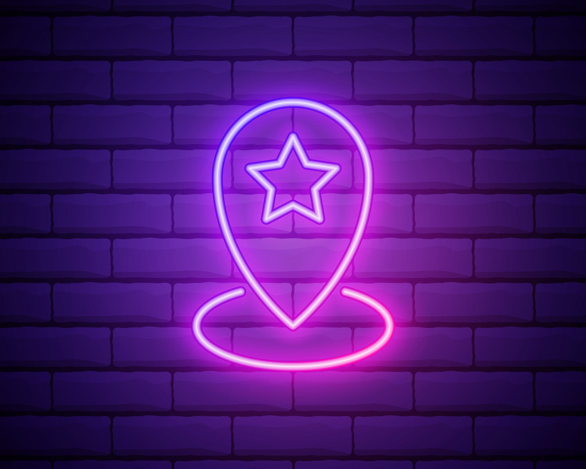 Pin Neon Style Icon Simple Thin Line Outline Vector Of Web Icons For Ui And Ux Website Or