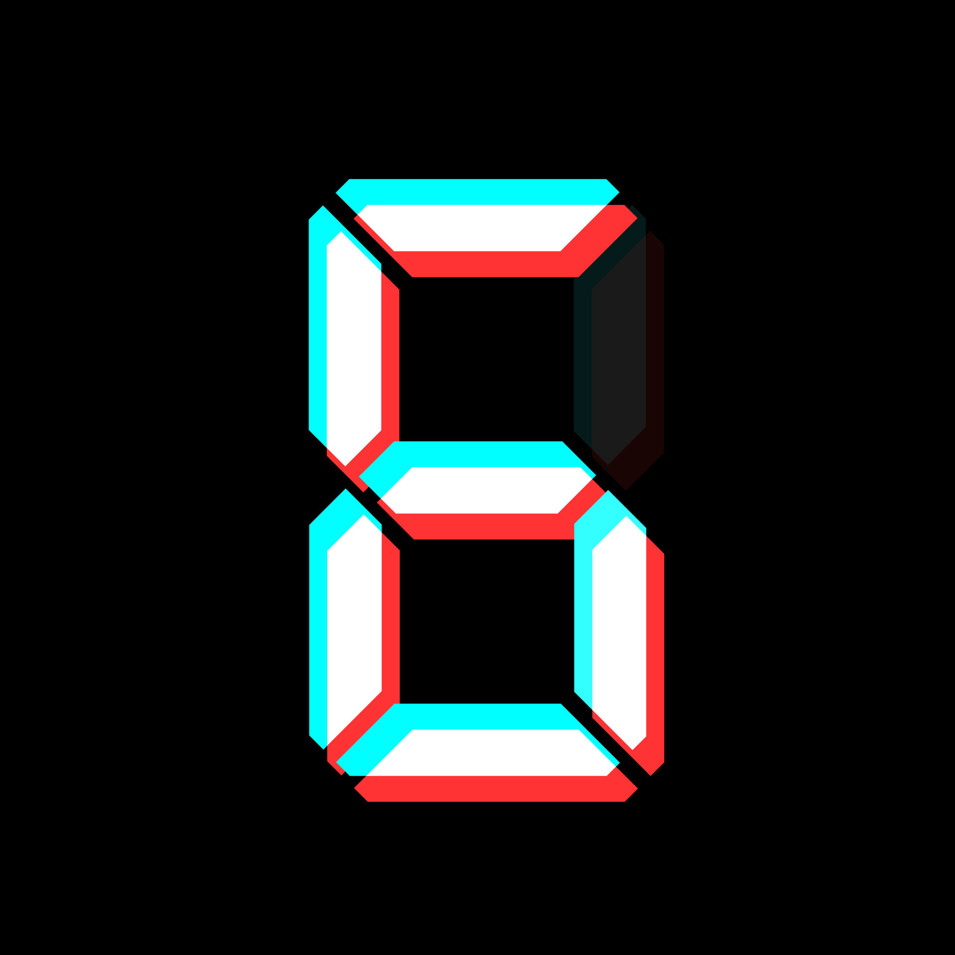 Digital number with 3d effect Electronic figure of number six 4472678 ...