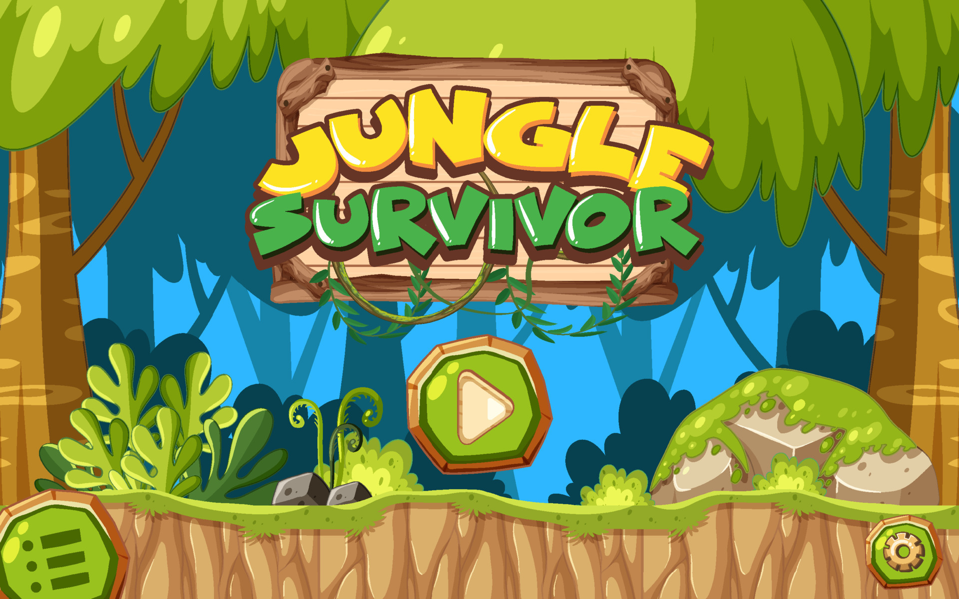 Platform game user interface design 4472902 Vector Art at Vecteezy