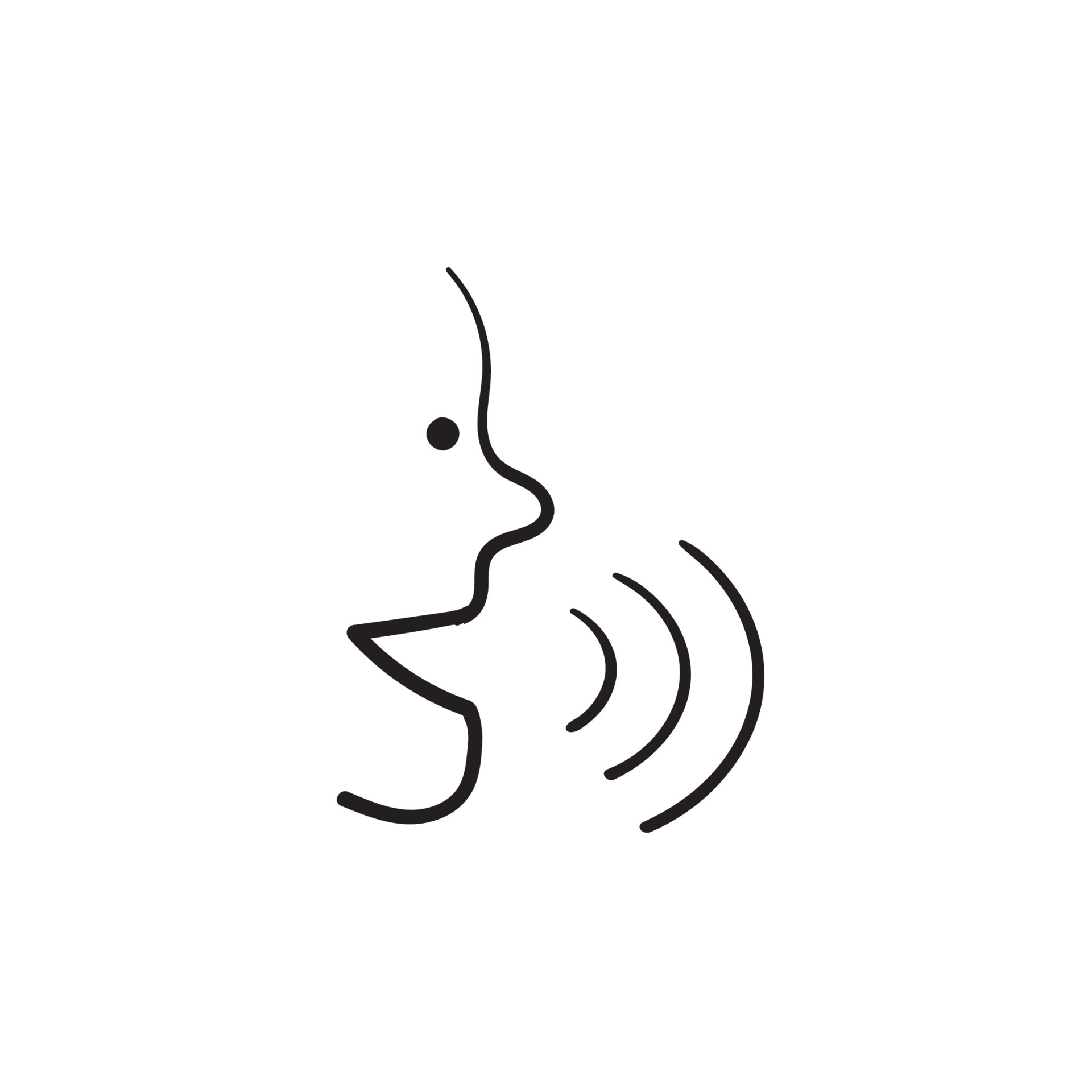 hand drawn Voice recognition concept. Voice control design for web ...