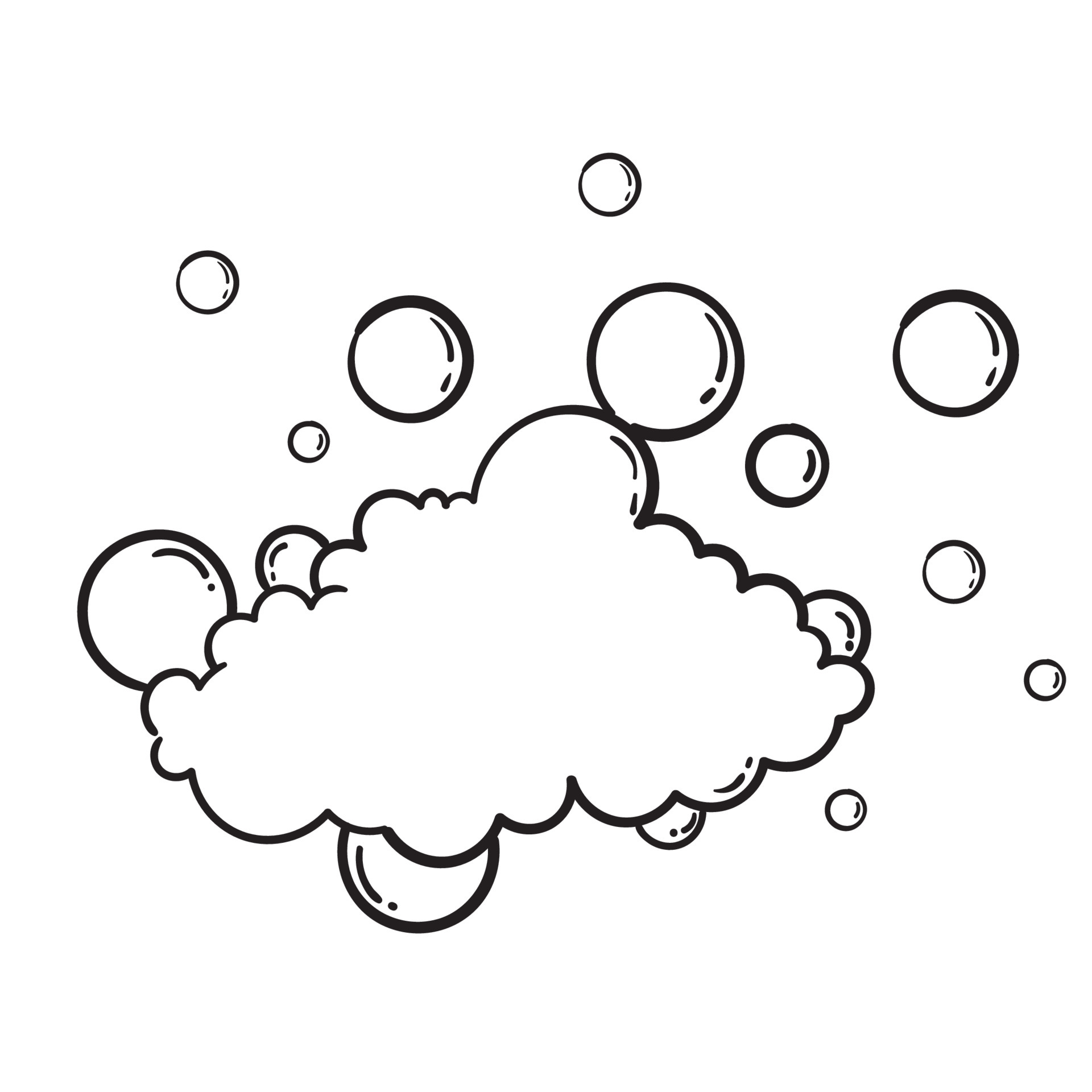 hand drawn Bath foam soap with bubbles isolated. shampoo and soap foam ... hand drawn Bath foam soap with bubbles isolated. shampoo and soap foam ...