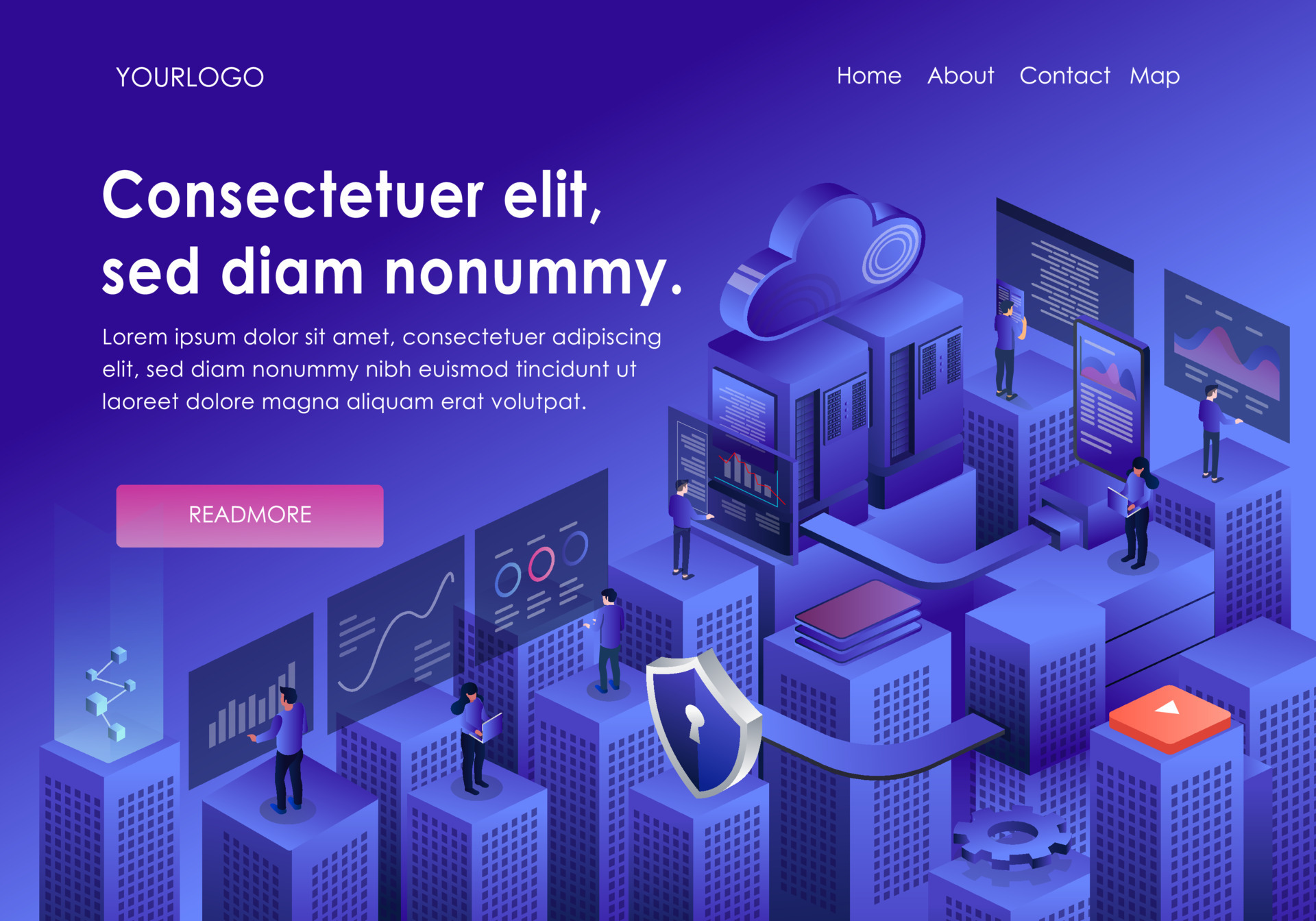 Technology Data Analytics Cloud Server Digital Transformation Test