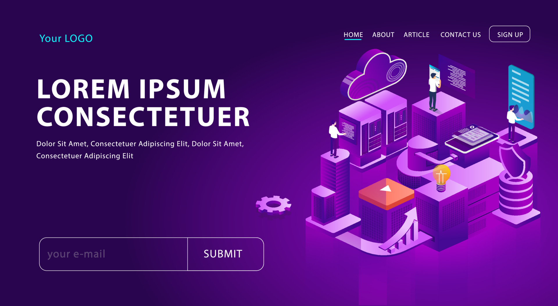 Application developer and cloud server security 4474446 Vector Art at ...