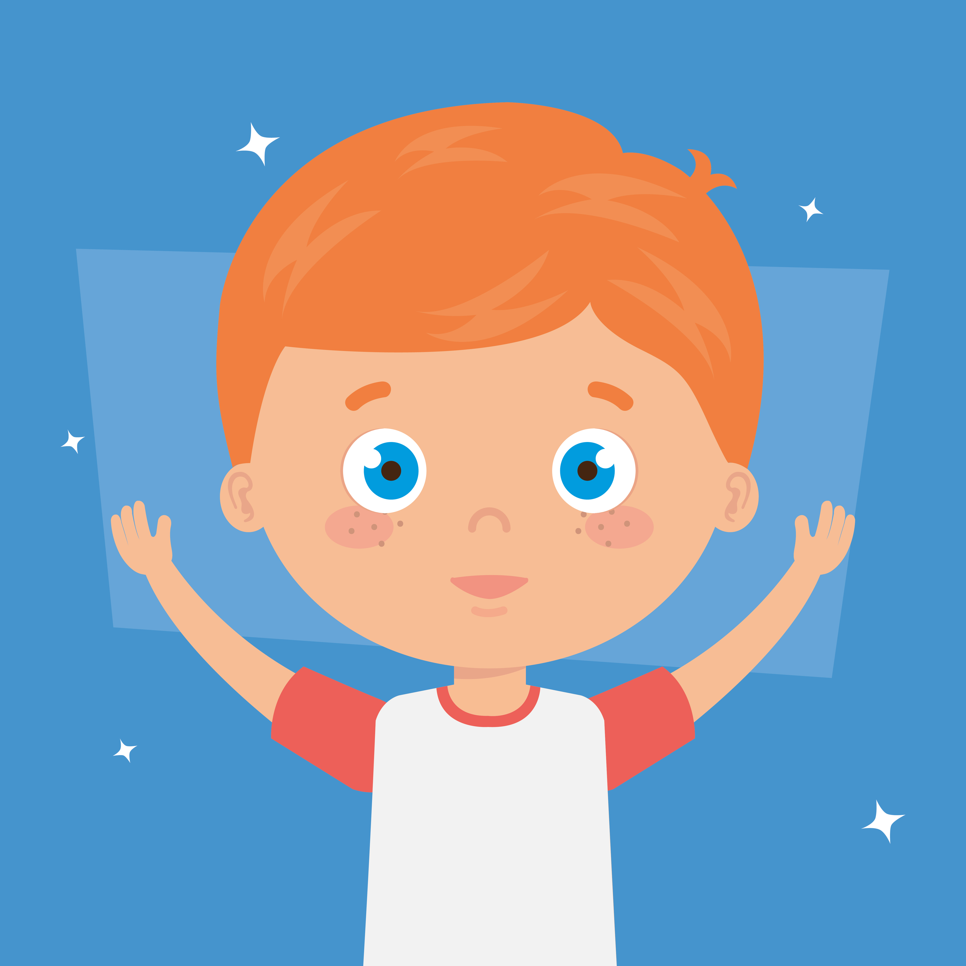 Lindo Niño Con Manos Arriba Personaje De Avatar 4477023 Vector En Vecteezy