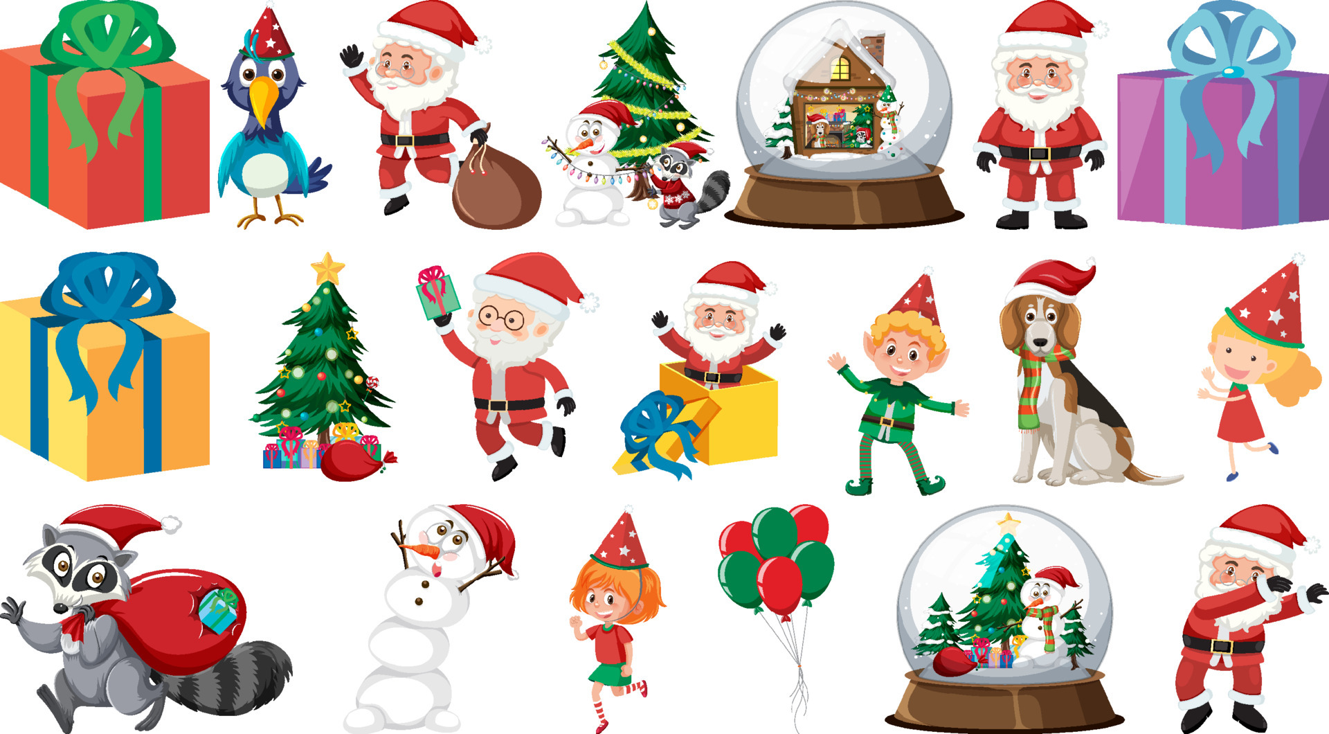 Isolated Christmas Objects And Elements Set 4478956 Vector Art at Vecteezy