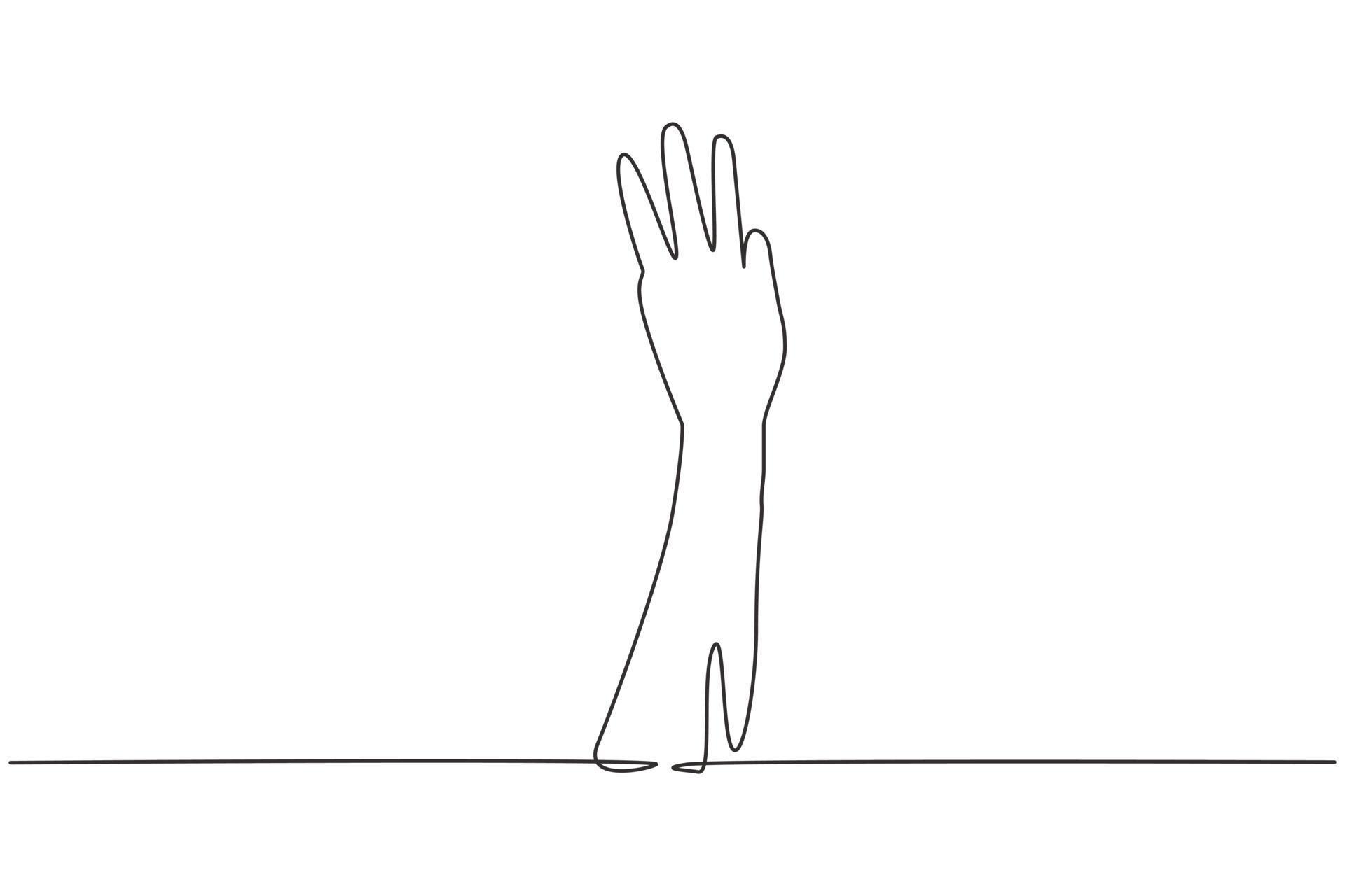 Single One Line Drawing Third Place Symbol Number Three Hand Count Learn To Count Numbers