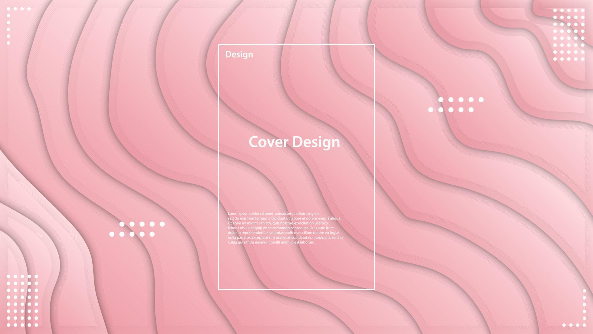 simple pink wavy background. Vector illustration 4485214 Vector Art at ...