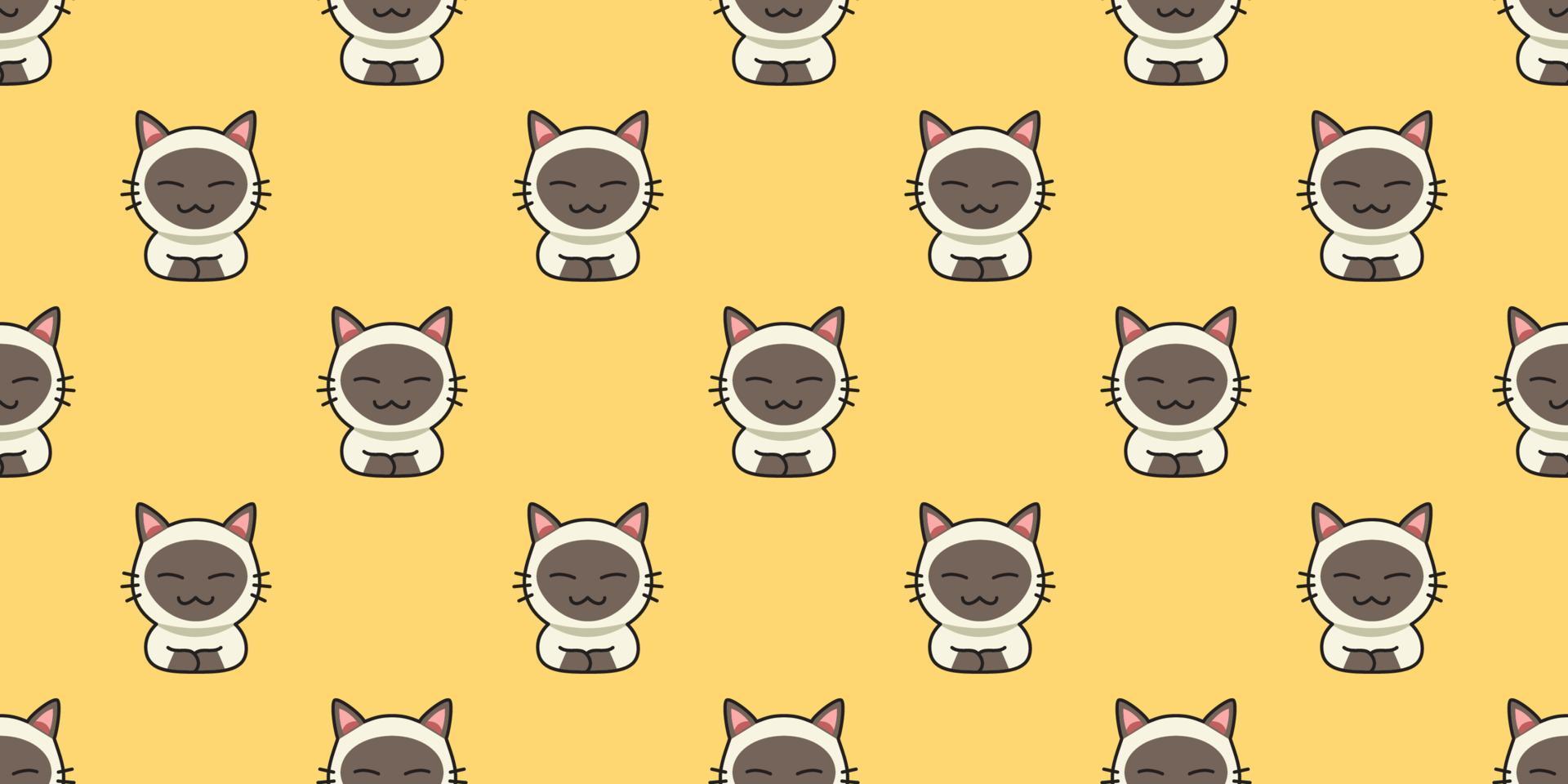 Cartoon siamese cat seamless pattern background 4496949 Vector Art at ... Cartoon siamese cat seamless pattern background 4496949 Vector Art at ...