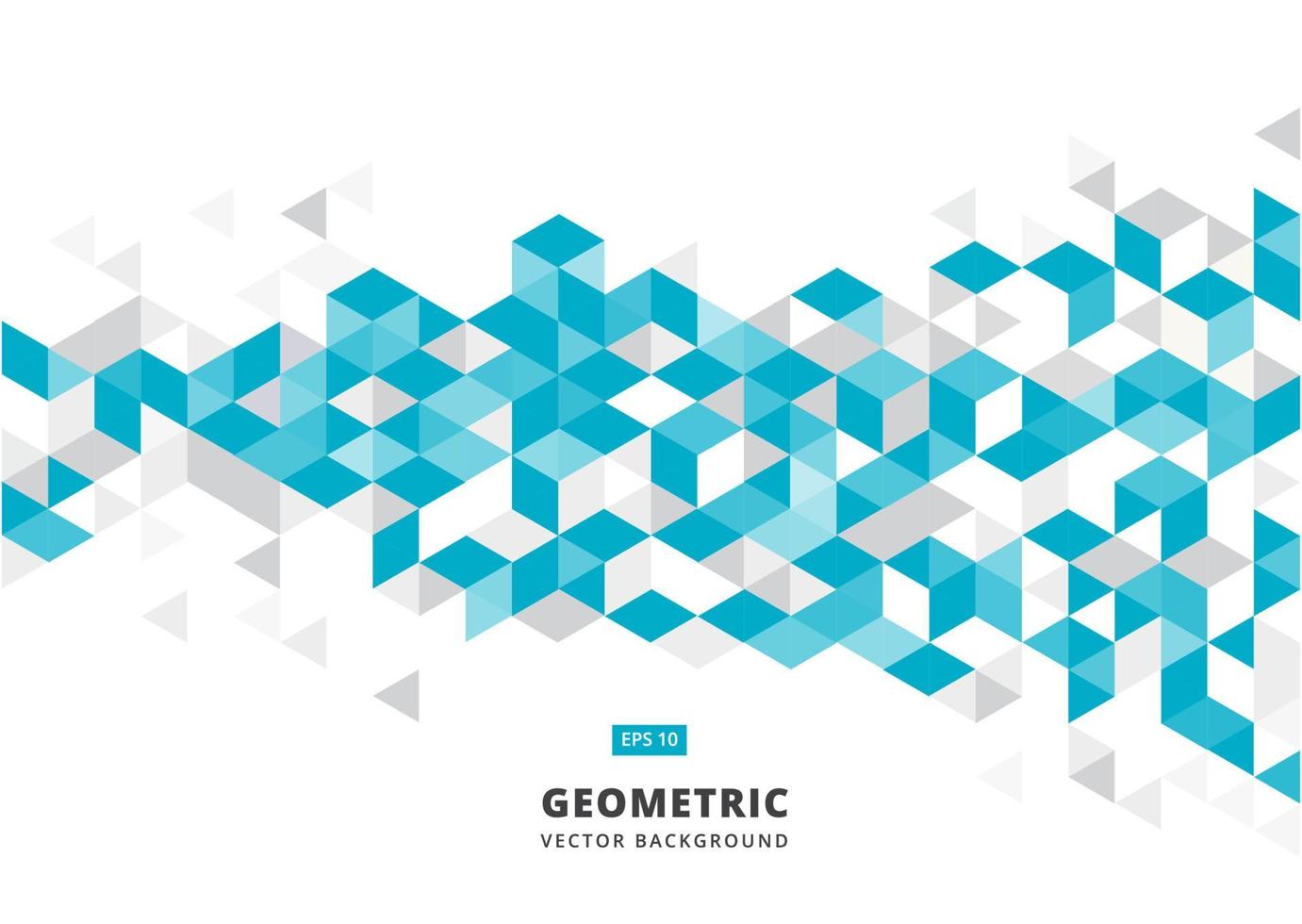abstract blue geometric background with polygonal triangles, cube ...