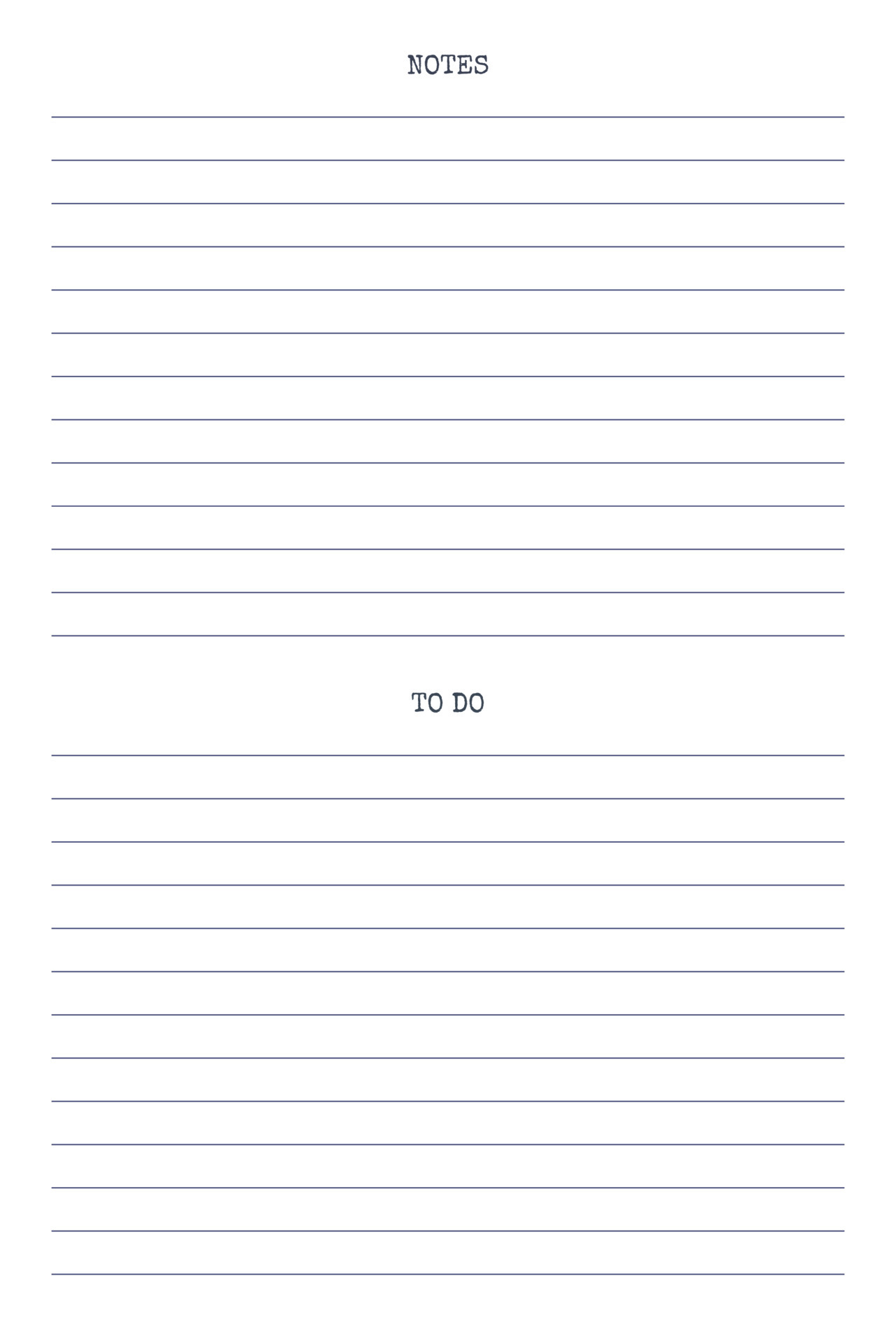 to do list notes personal planner diary template with type written font ...