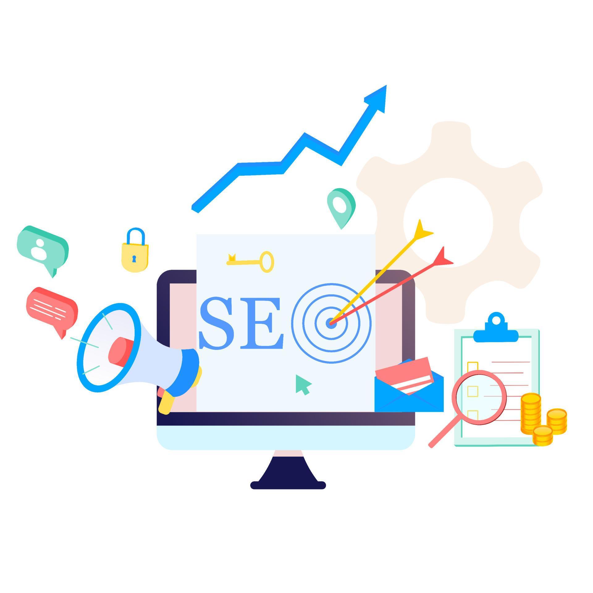 Landing page of SEO Search Engine Optimization modern flat design ...