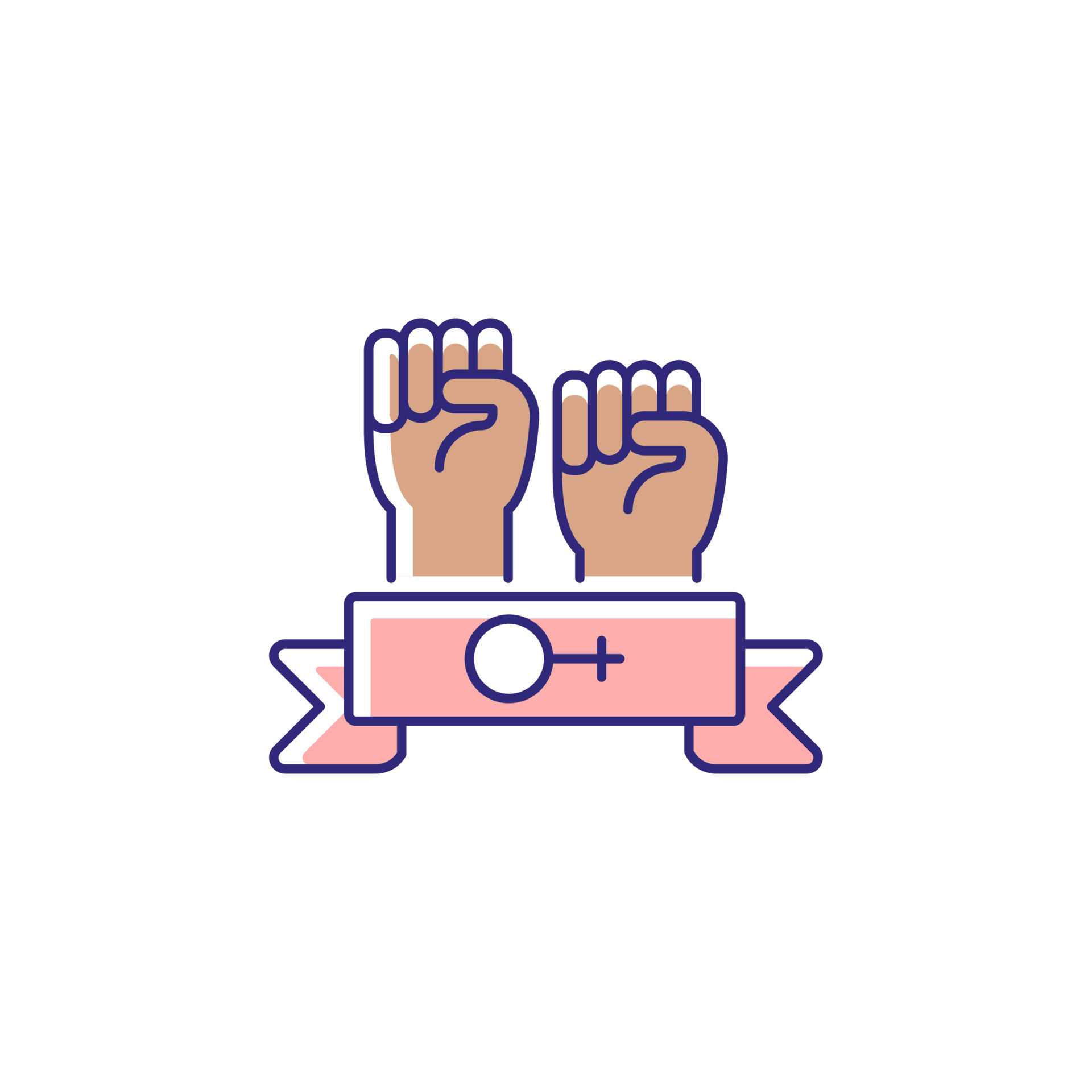 Women community RGB color icon. Support equal rights for women ... Women community RGB color icon. Support equal rights for women ...