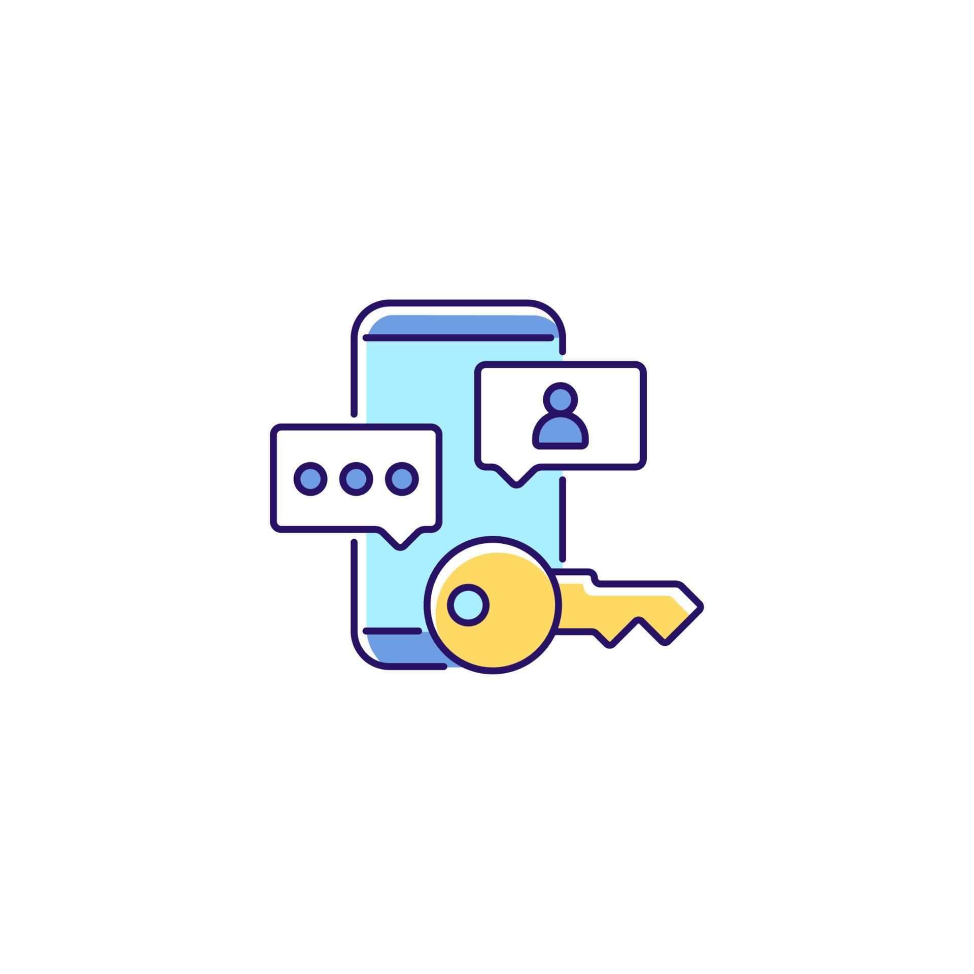 Social Media Password Rgb Color Icon Confidential User Data Internet