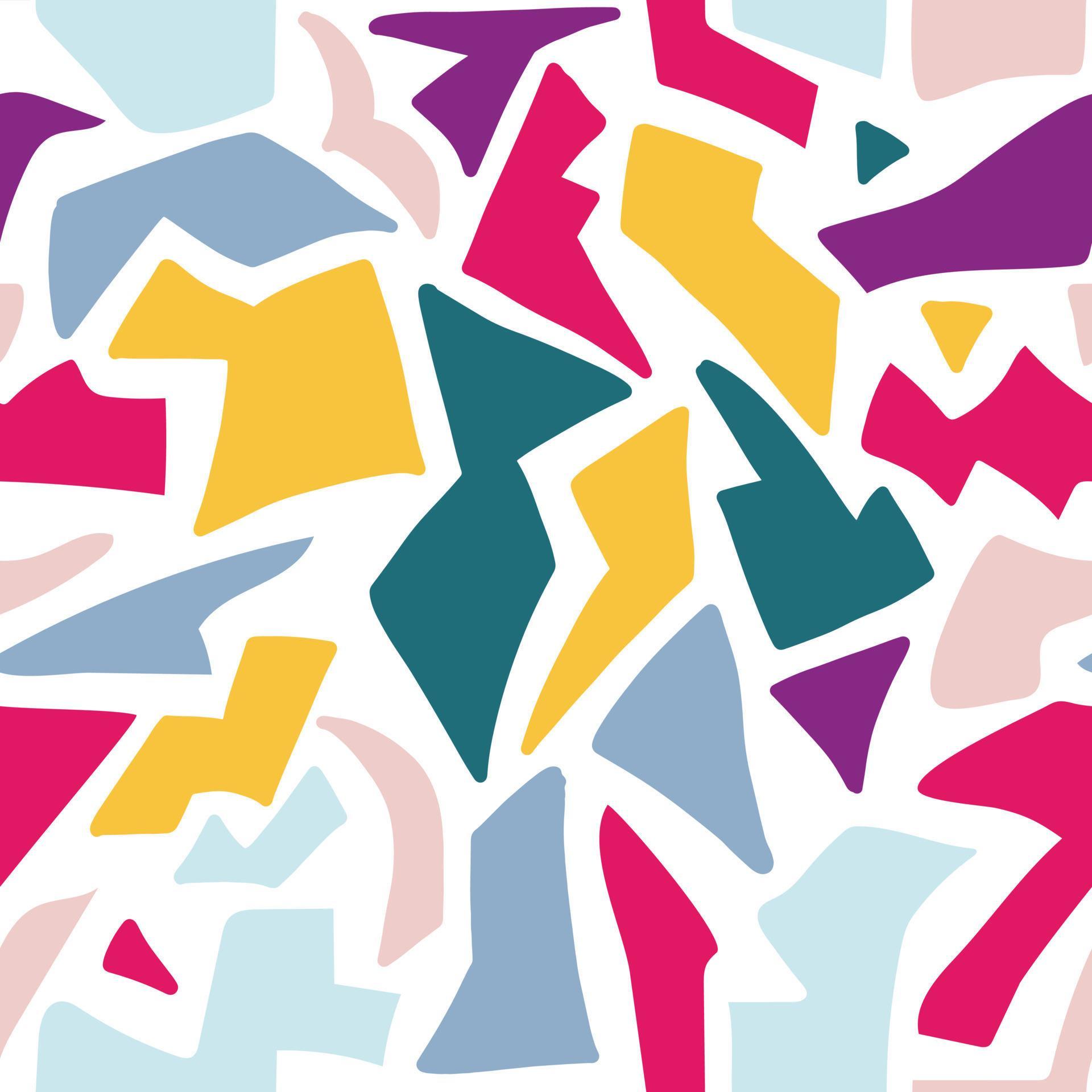 Abstract geometric bright seamless pattern with random hand drawn ...