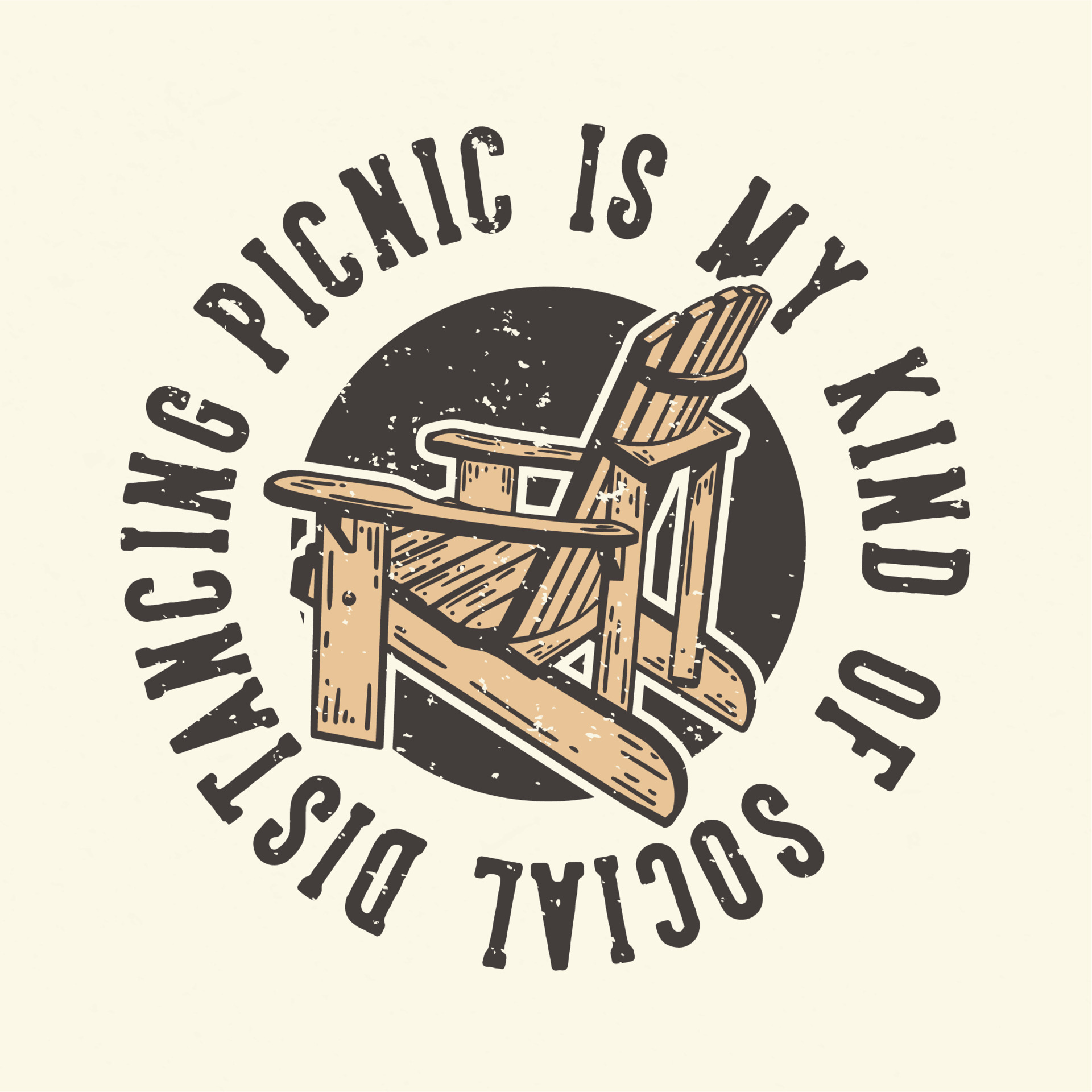 T shirt Design Slogan Typography Picnic Is My Kind Of Social Distancing t-shirt-design-slogan-typography-picnic-is-my-kind-of-social-distancing