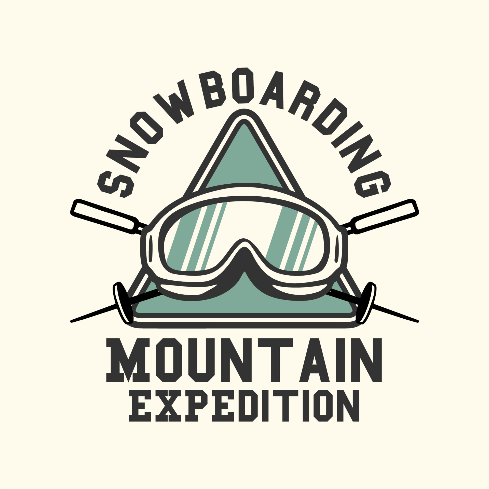 logo design snowboarding mountain expedition vintage illustration ...