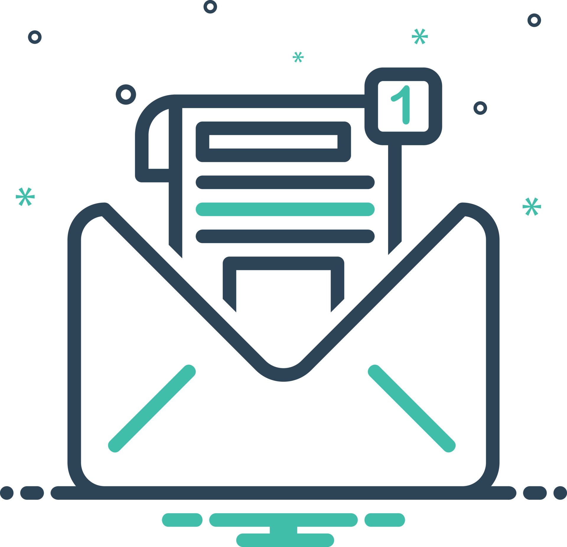 Vector Mix Icon For Inbox Message 4541912 Vector Art At Vecteezy