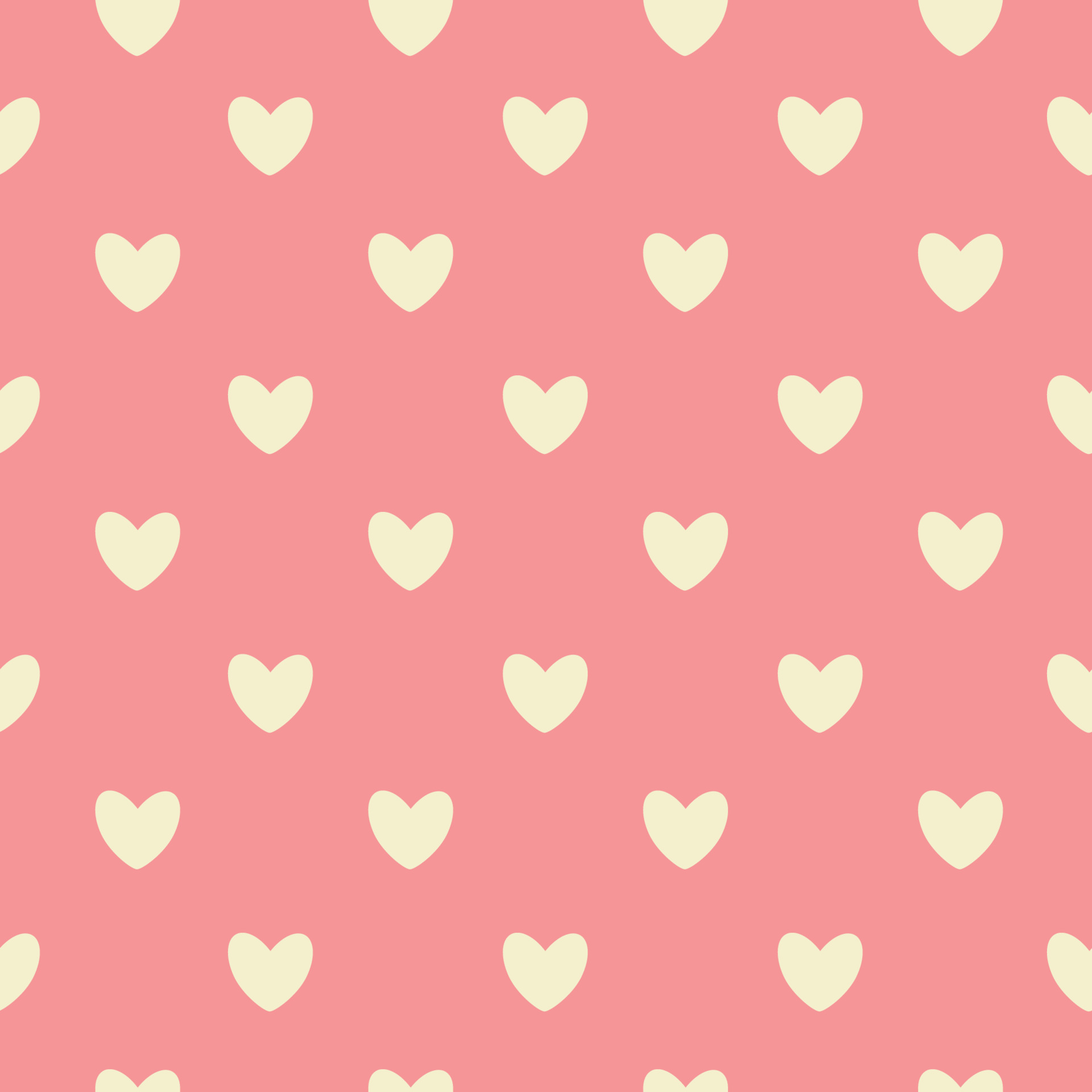 Happy Valentines Day Seamless Pattern Background with Heart. Vector ...