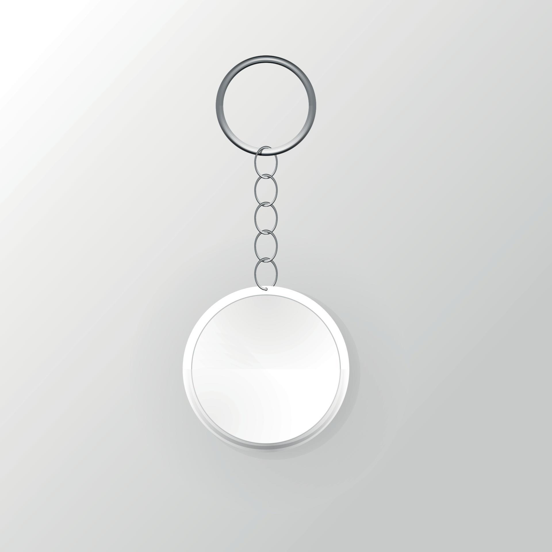 Template Keychain Keys on a Ring with a Chain. Vector Illustration ...