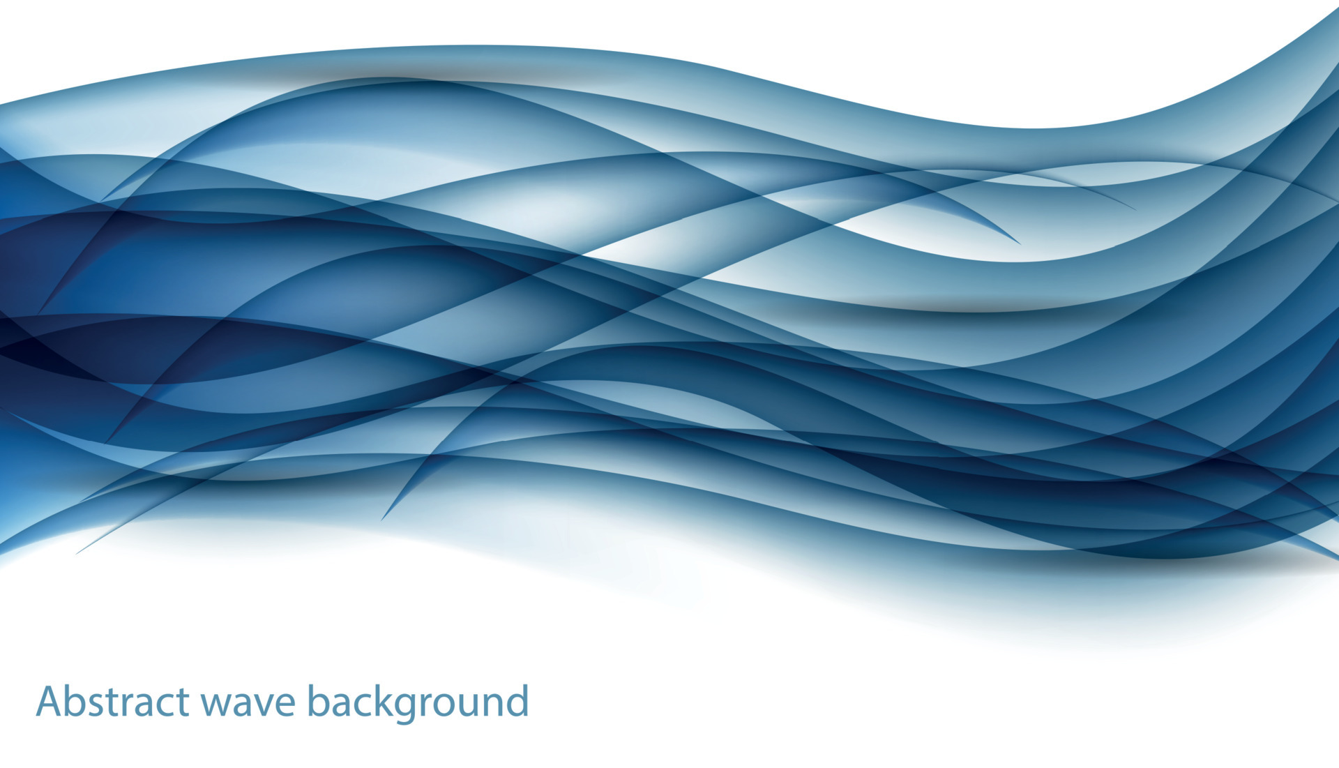 Abstract Blue Wave Set on white Background. Vector Illustration 4547933 ...