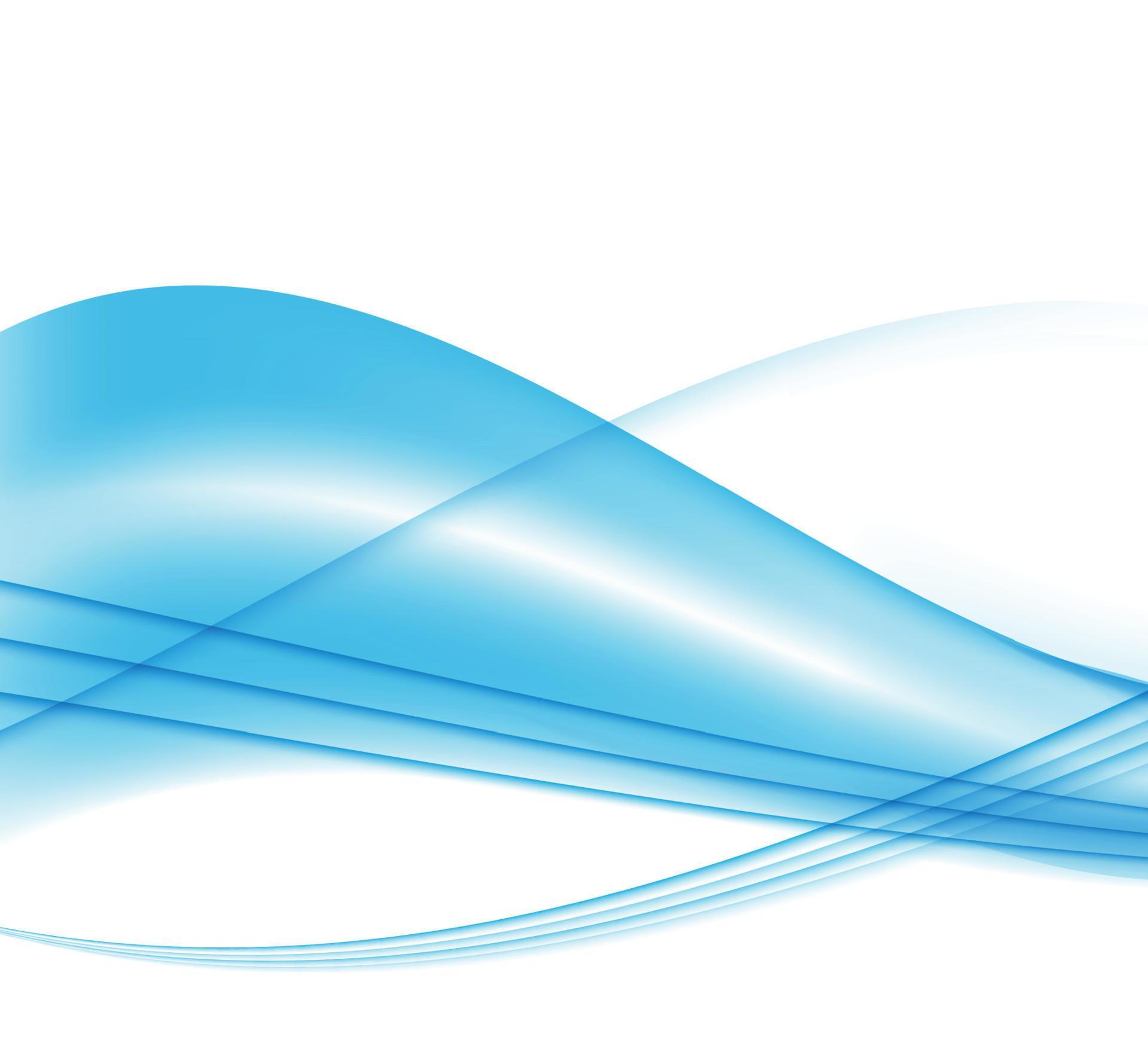 Abstract Blue Wave Set on Transparent Background. Vector Illustration ...