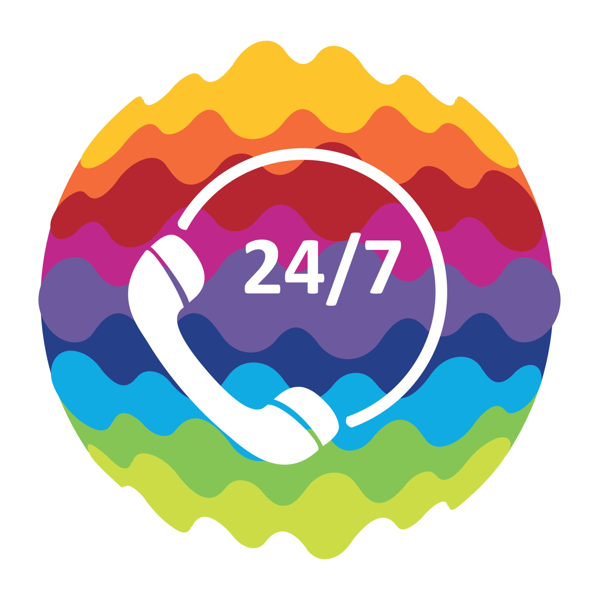 servicio al cliente 24 7 icono de color del arco iris para aplicaciones ... servicio al cliente 24 7 icono de color del arco iris para aplicaciones ...
