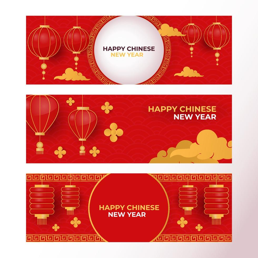 Set of Chinese Lantern Banners 4551481 Vector Art at Vecteezy