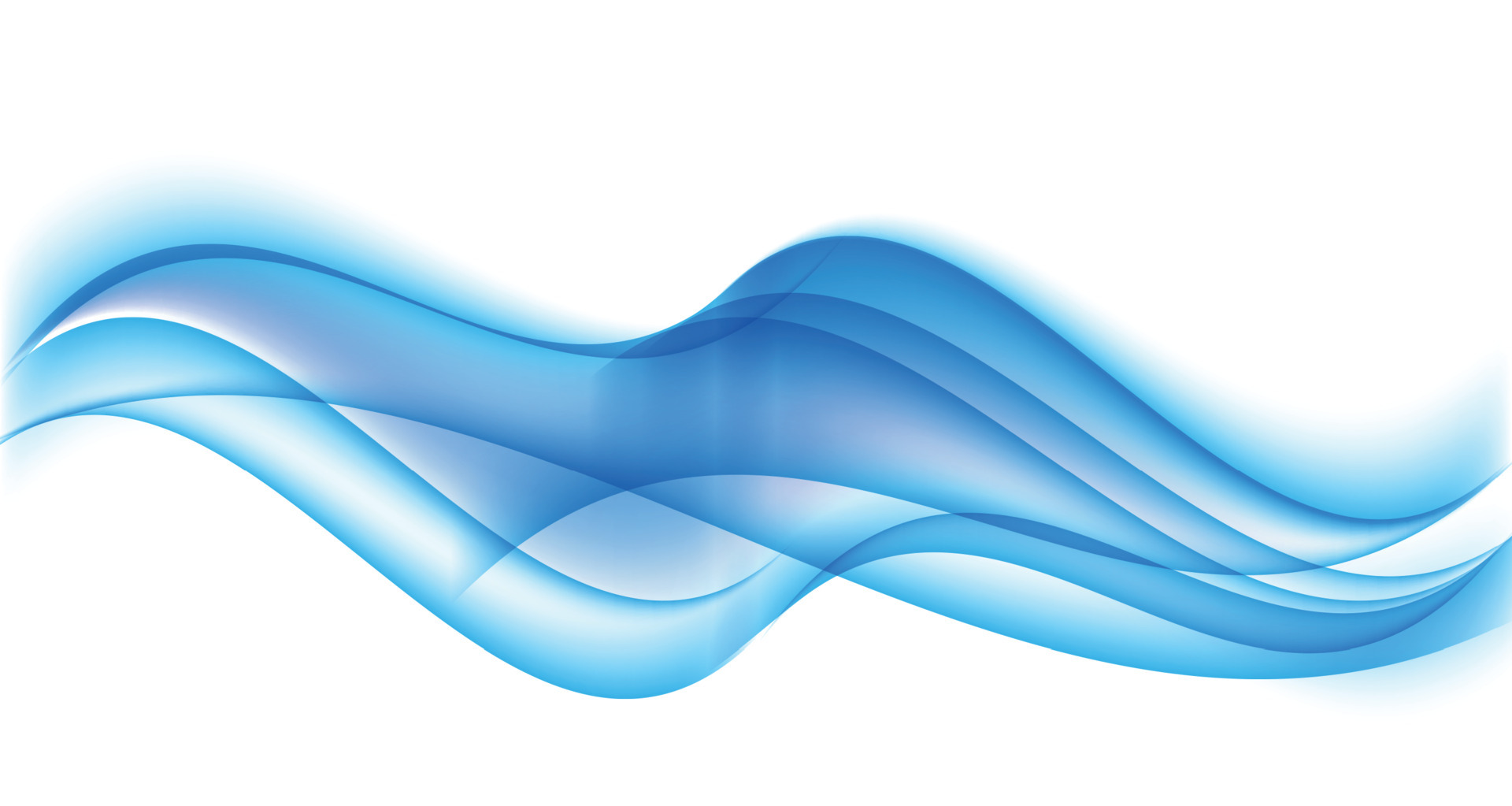 Abstract Blue Wave Set on Transparent Background. Vector Illustration ...