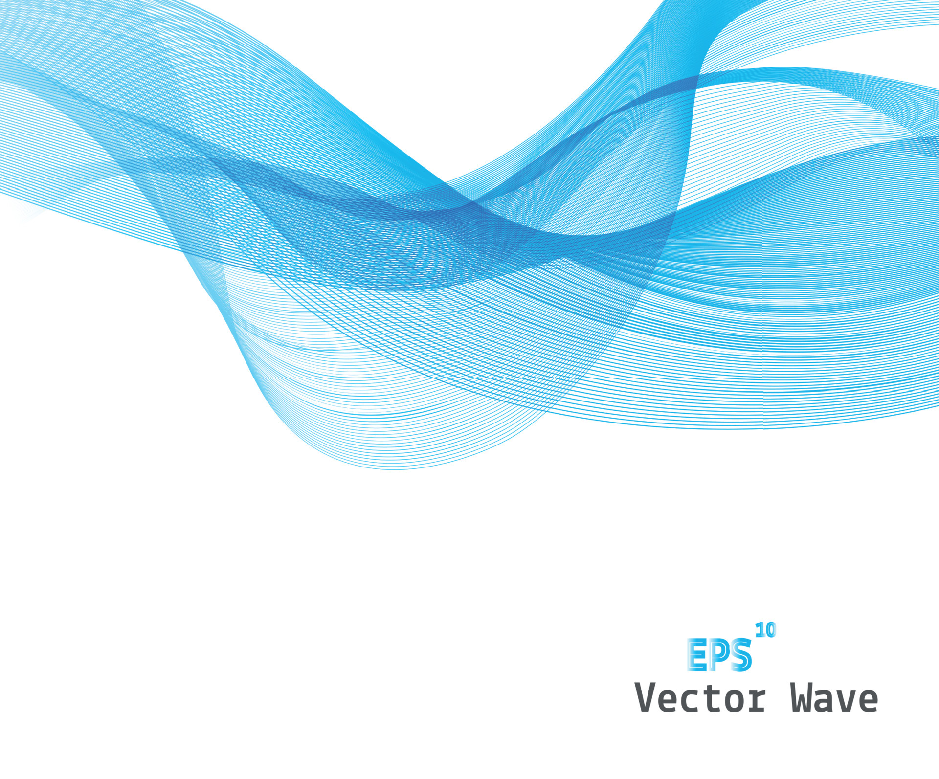 Abstract Blue Wave on Background. Vector Illustration 4554502 Vector ...