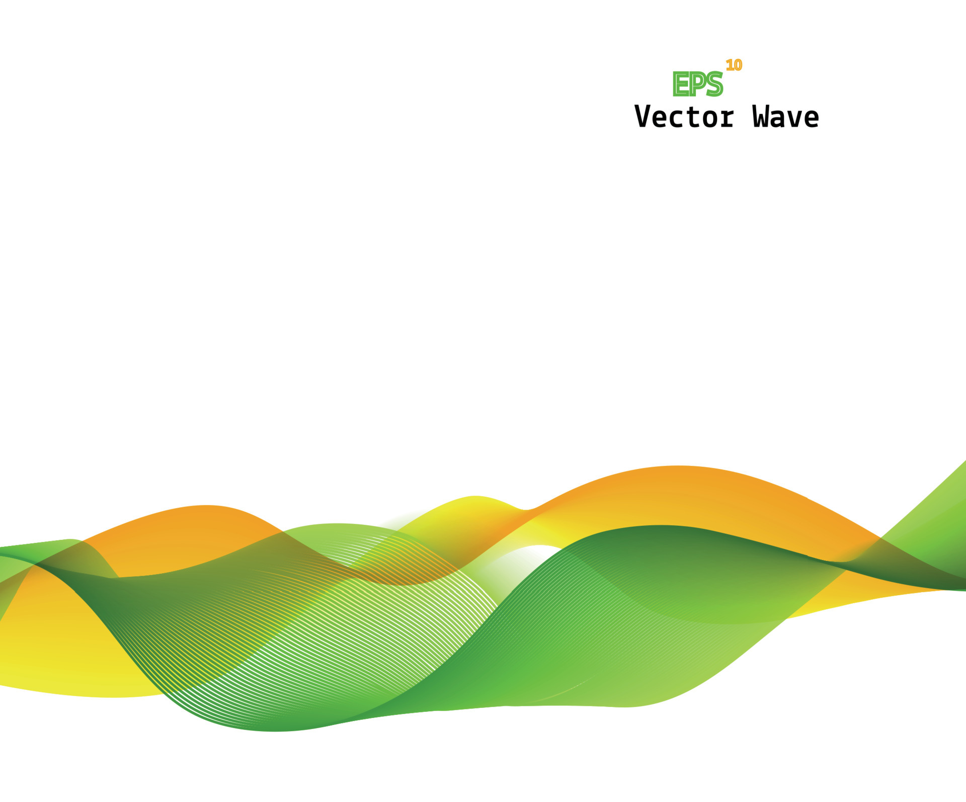Abstract Green and Yellow Wave on Transparent Background. Vector ... Abstract Green and Yellow Wave on Transparent Background. Vector ...