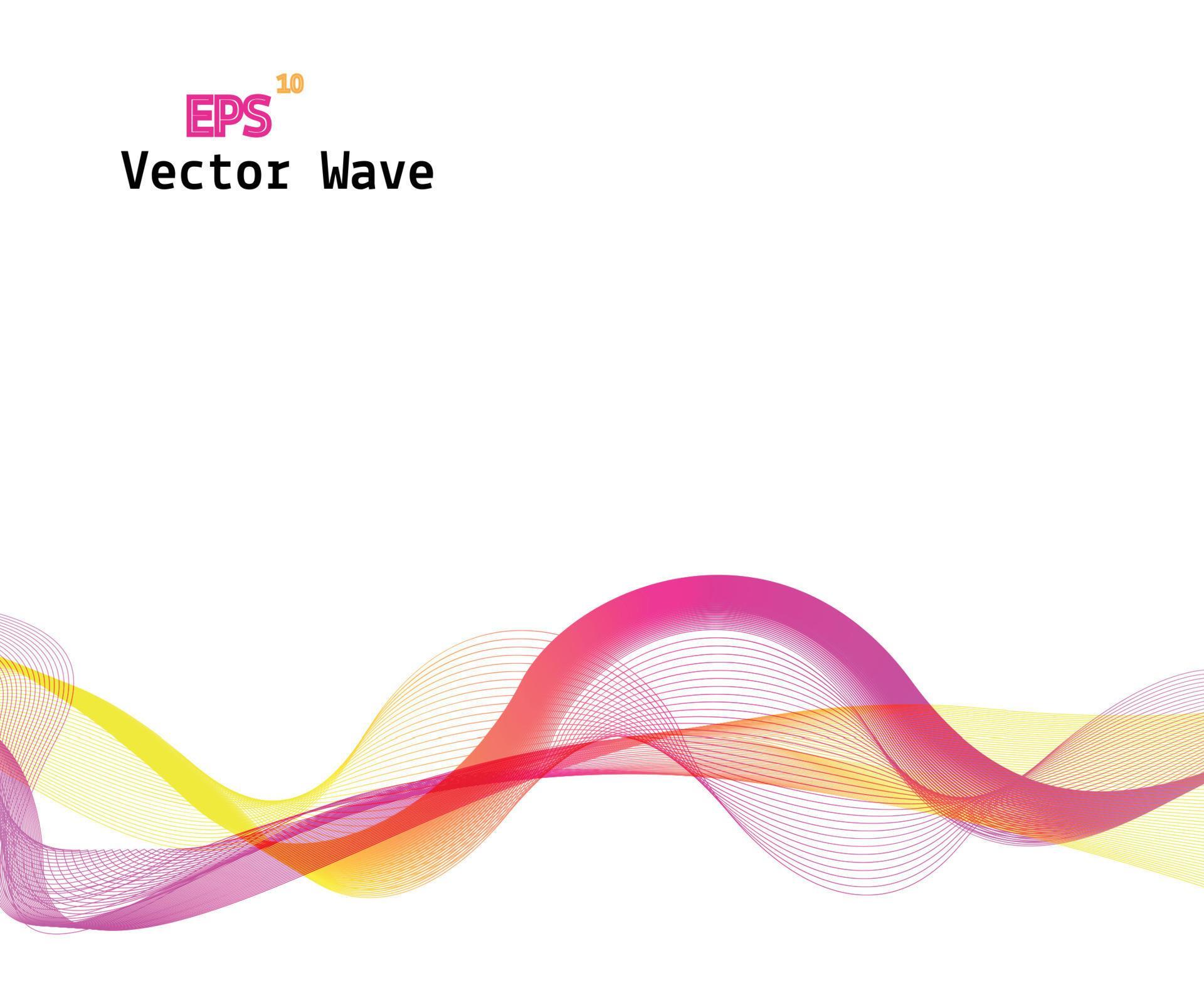 Abstract Colored Wave on Background. Vector Illustration. 4554669 ...